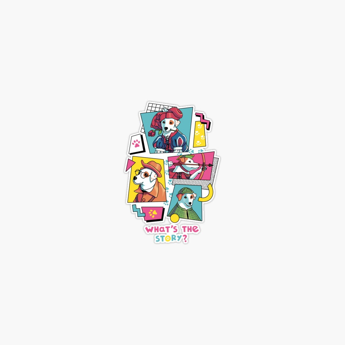 Onim What'S The Story, Wishbone? // Tv Show, 90S, Jack Russell Sticker ...