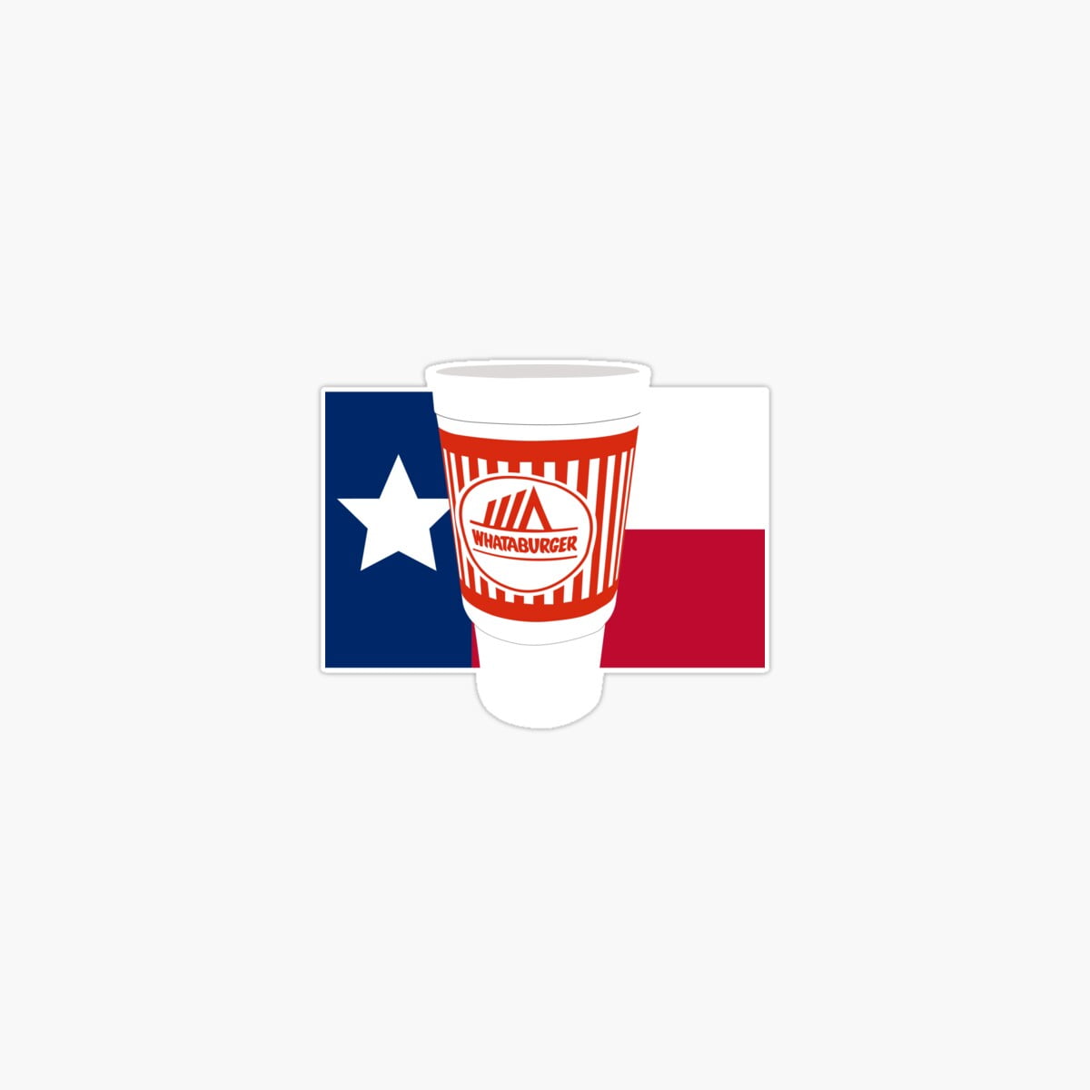 Onim Whataburger Texas Sticker Sticker, Phone Decal Water Bottle ...