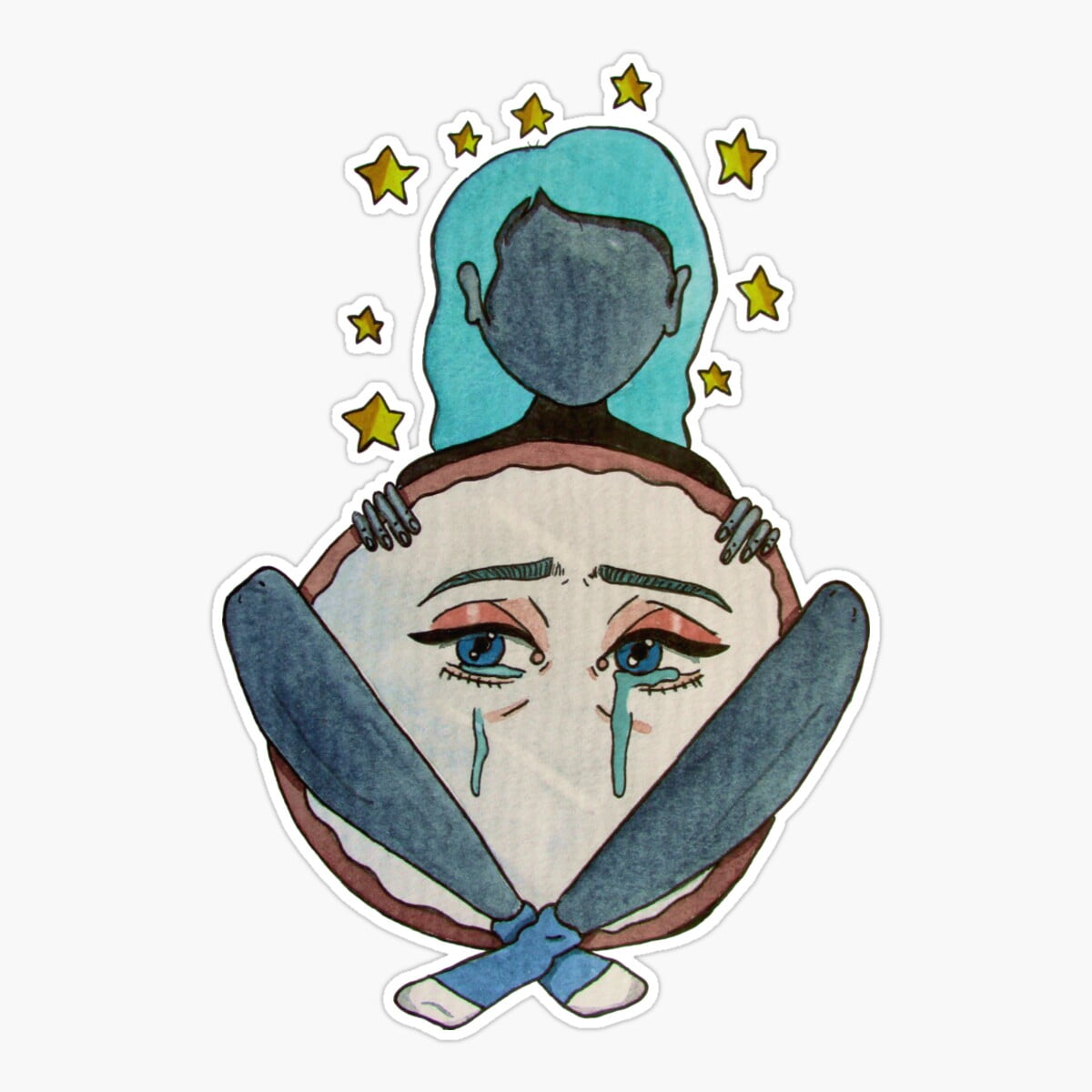 Onim Clouded Emotions Sticker, Phone Decal Water Bottle Stickers Car Decals, Funny Birthday Gift ...