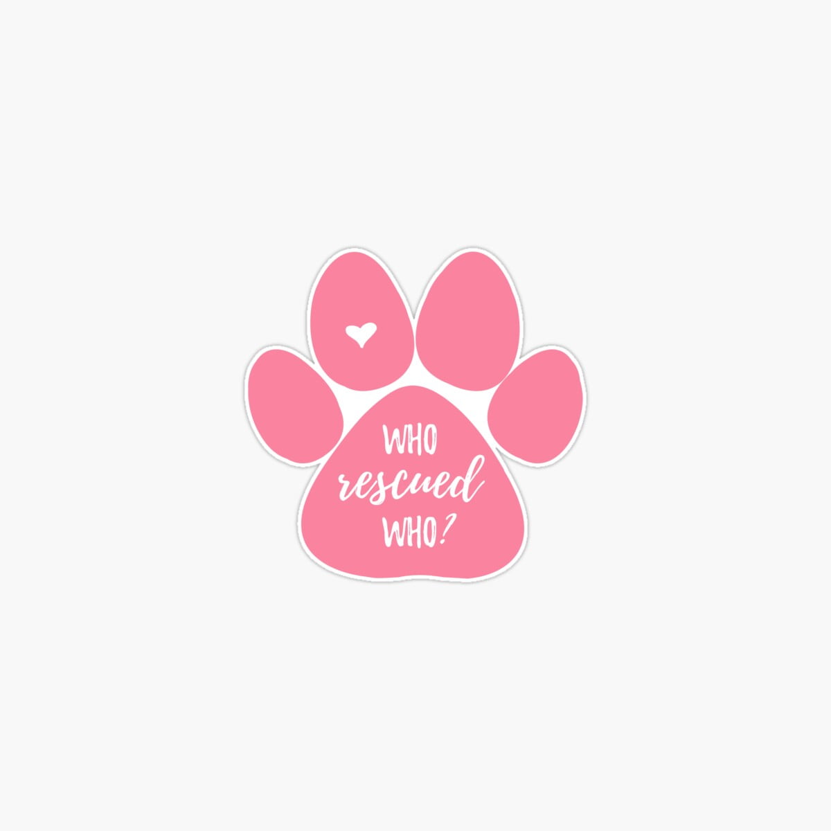 Onim Who Rescued Who? Sticker, Phone Decal Water Bottle Stickers Car ...