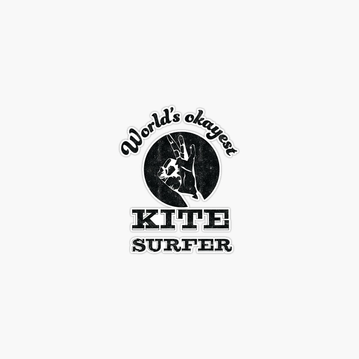 Onim Worlds Okayest Kitesurfer | Kite Surfer Kitesurfing Sticker, Phone ...