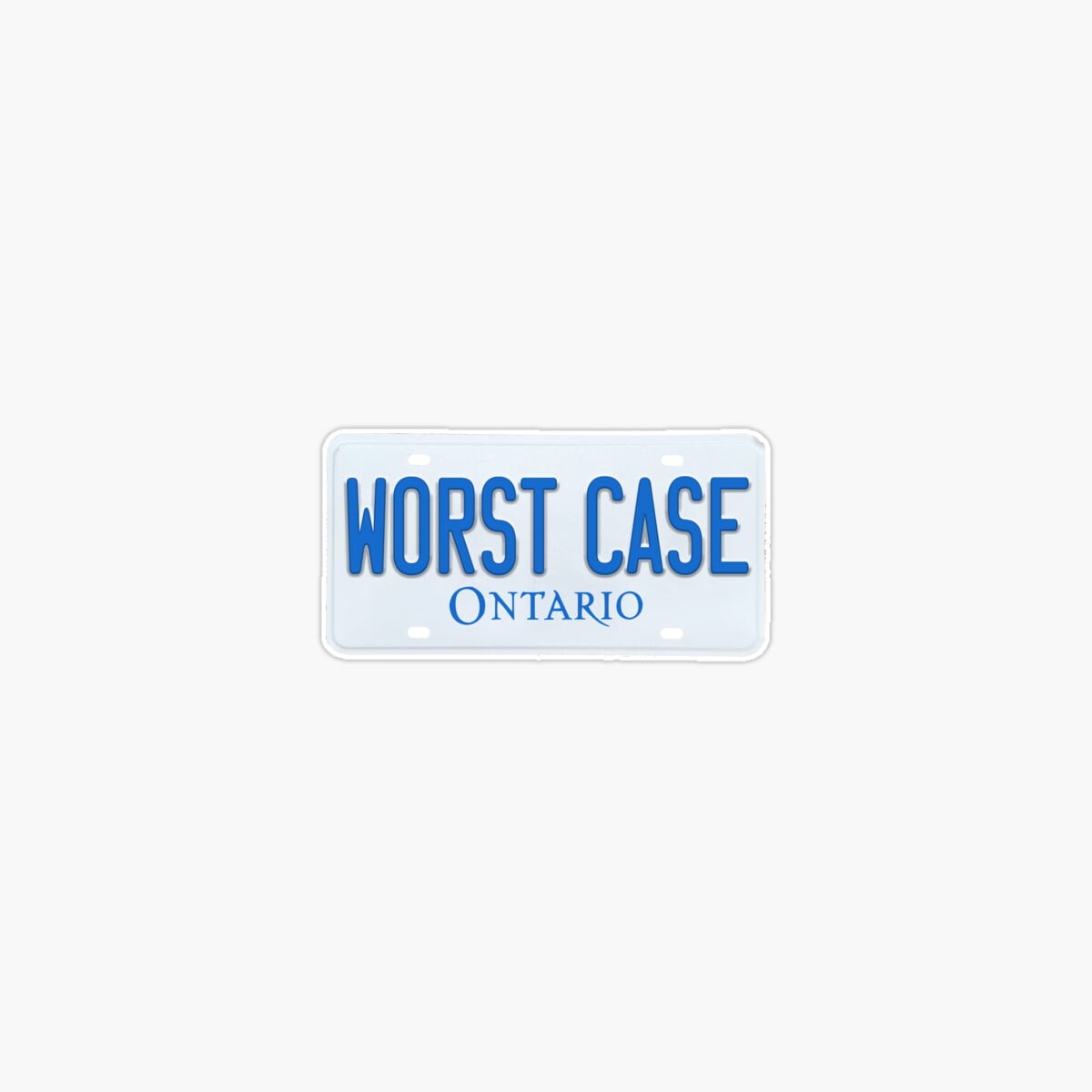 Onim Worst Case Ontario Parody License Plate Sticker, Phone Decal Water ...