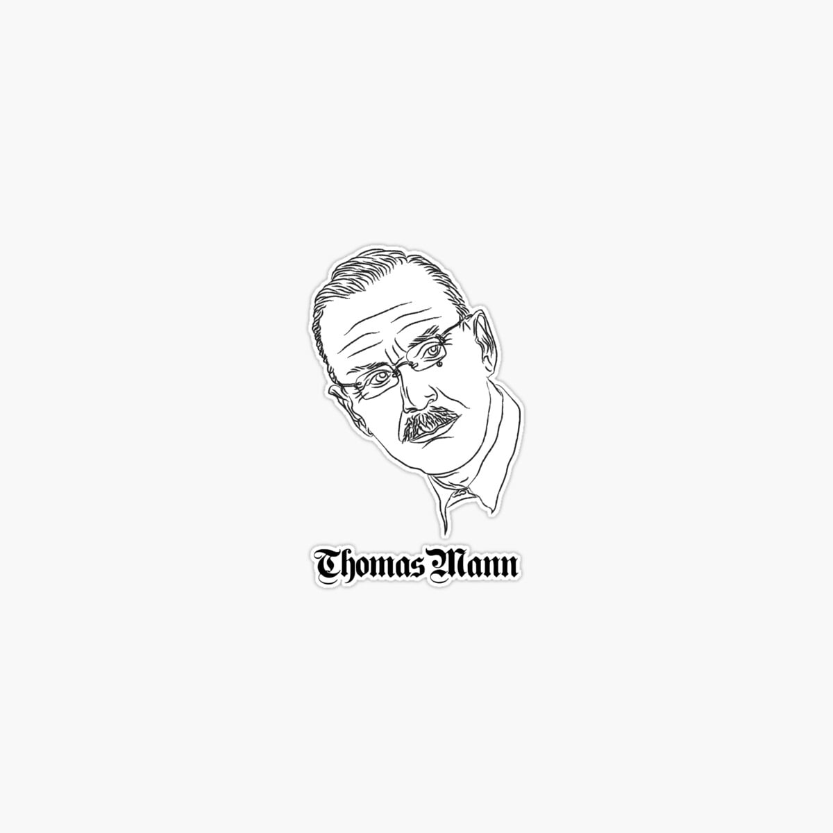 Onim Writing with Thomas Mann Sticker - Walmart.com