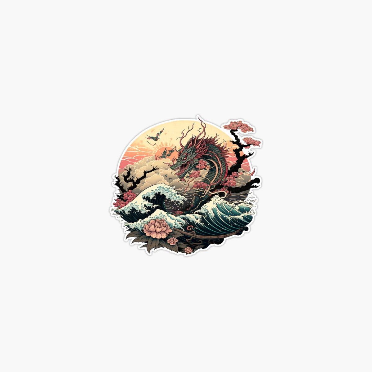 Onim Yakuza Art Sticker - Walmart.com