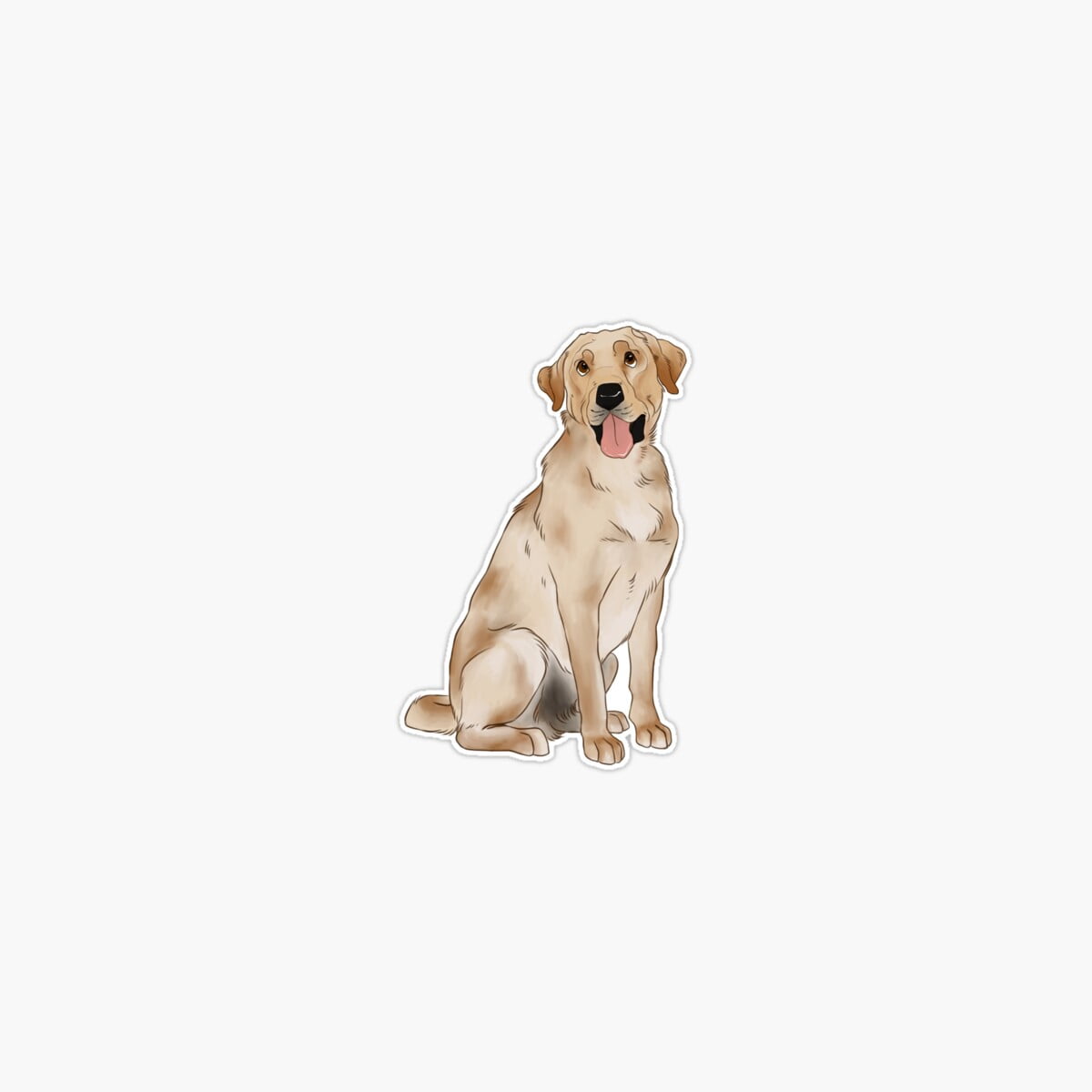 Onim Yellow Labrador Sticker - Walmart.com