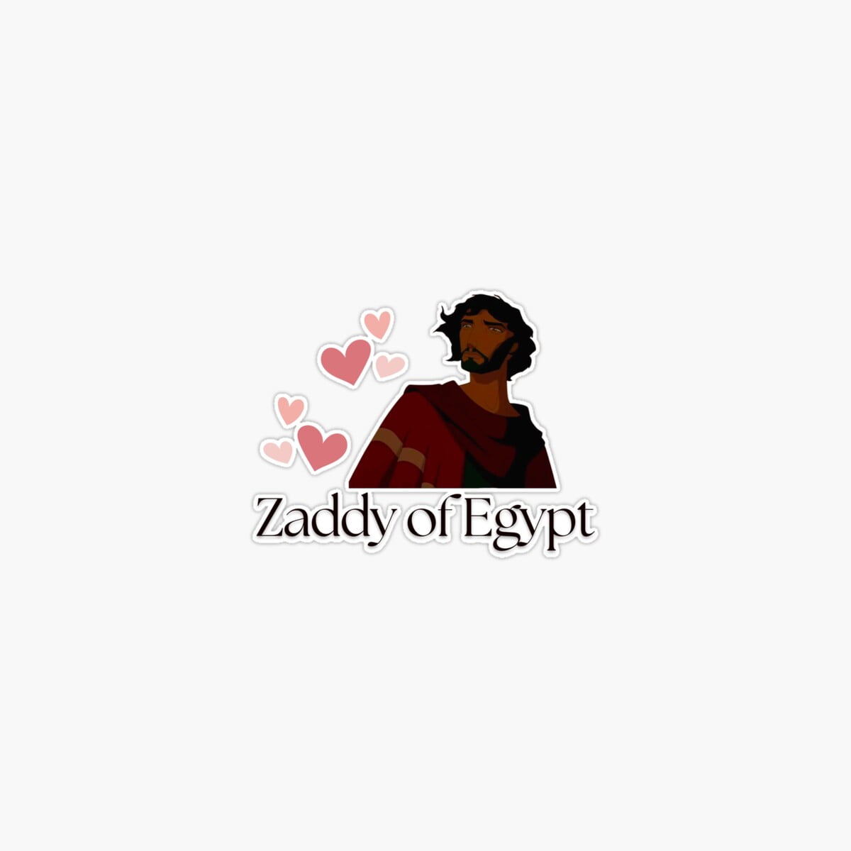 Onim Zaddy Of Egypt, Moses Prince Of Egypt Parody Sticker, Phone Decal ...