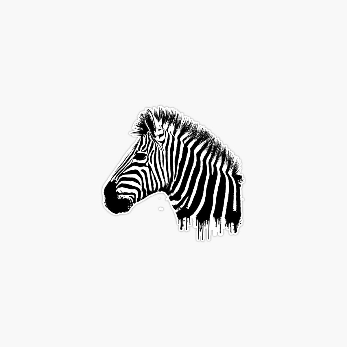 Onim Zebra Paint Drip Sticker, Phone Decal Water Bottle Stickers Car ...