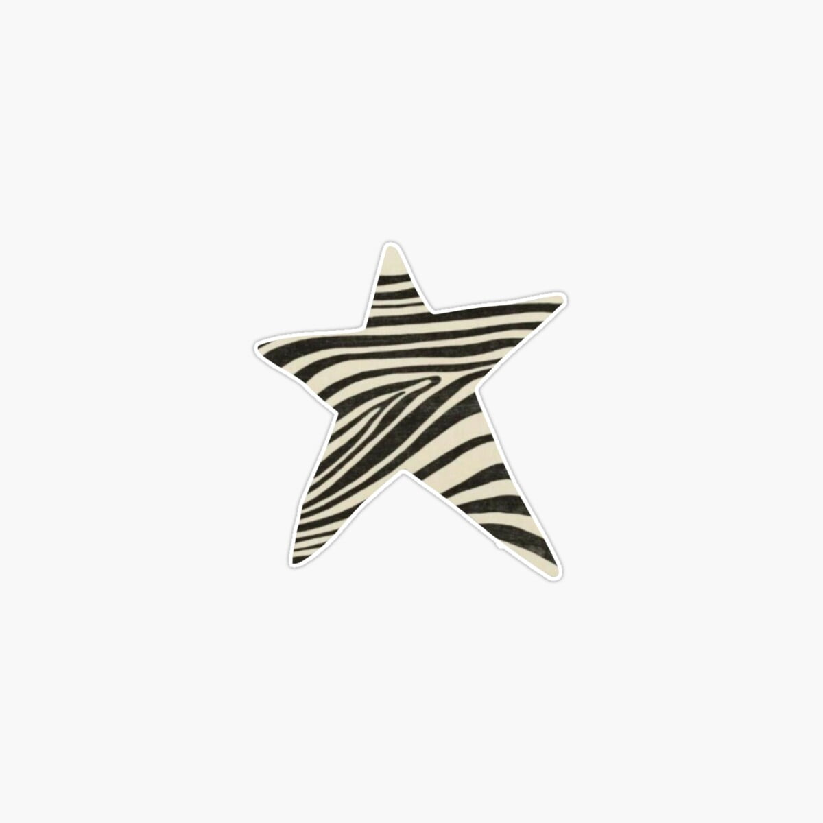 Onim Zebra Print Star Sticker, Phone Decal Water Bottle Stickers Car ...