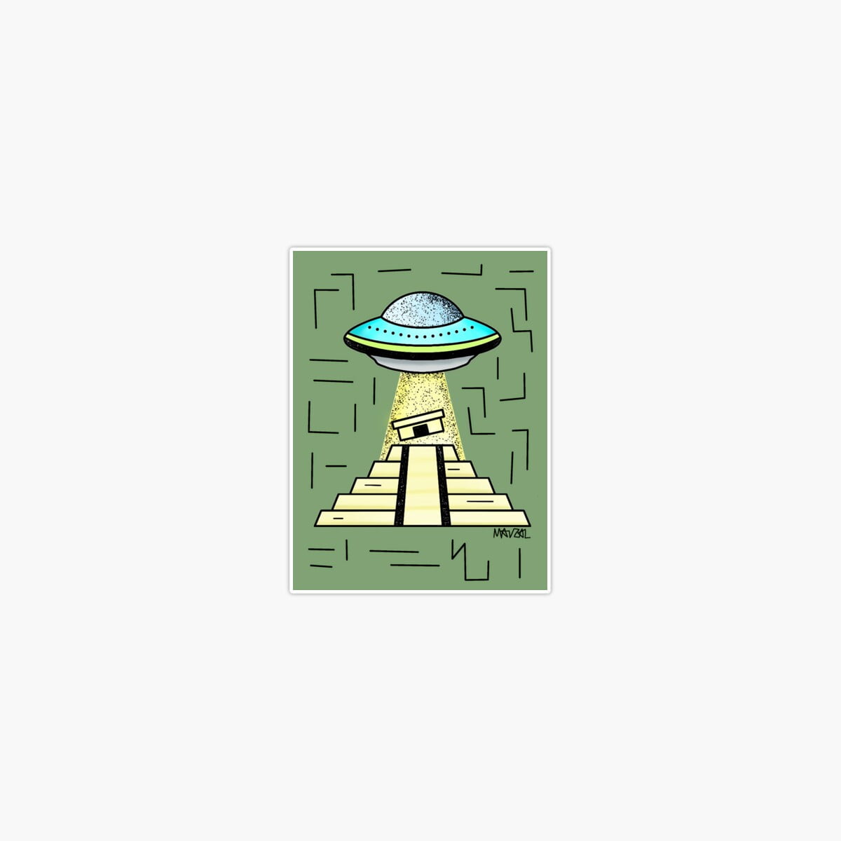 Onim Ancient Aliens Sticker, Phone Decal Water Bottle Stickers Car ...