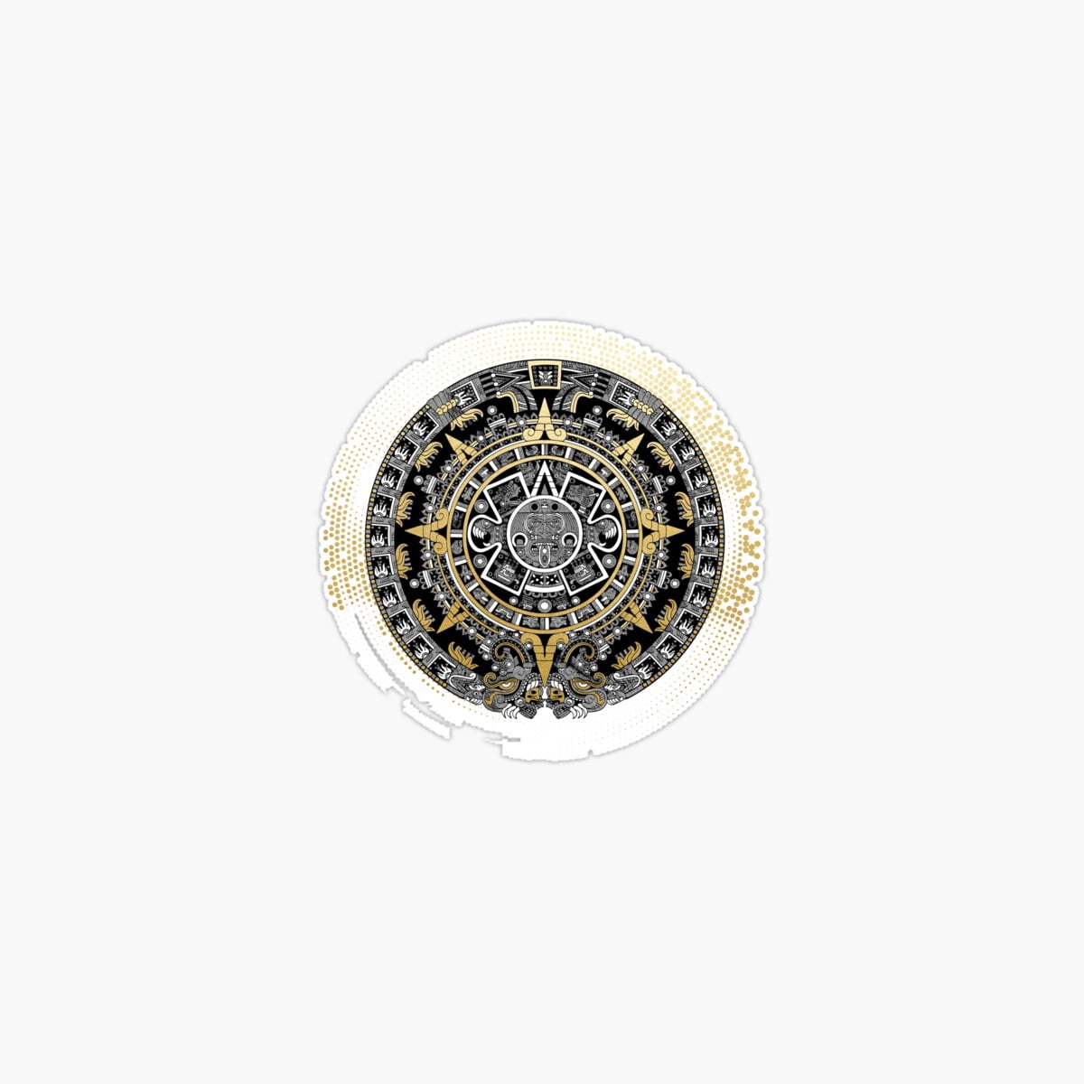 Onim Aztec Calendar 5 Sticker, Phone Decal Water Bottle Stickers Car ...