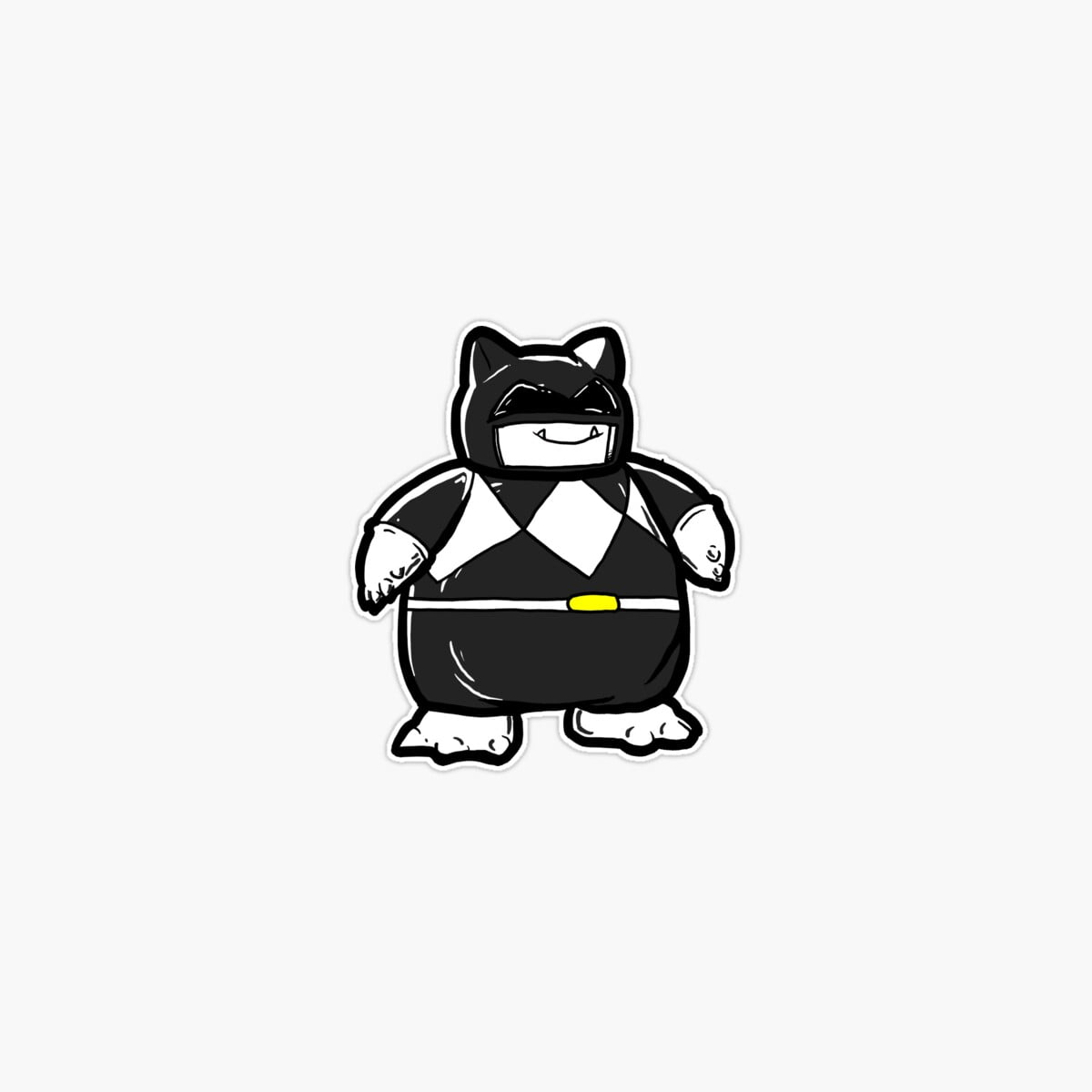 Onim black pokeranger snorelax Sticker - Walmart.com