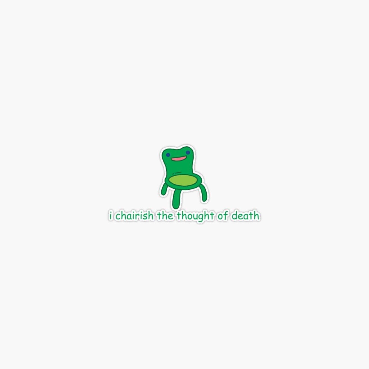 Onim Froggy Chair :) Sticker, Phone Decal Water Bottle Stickers Car ...