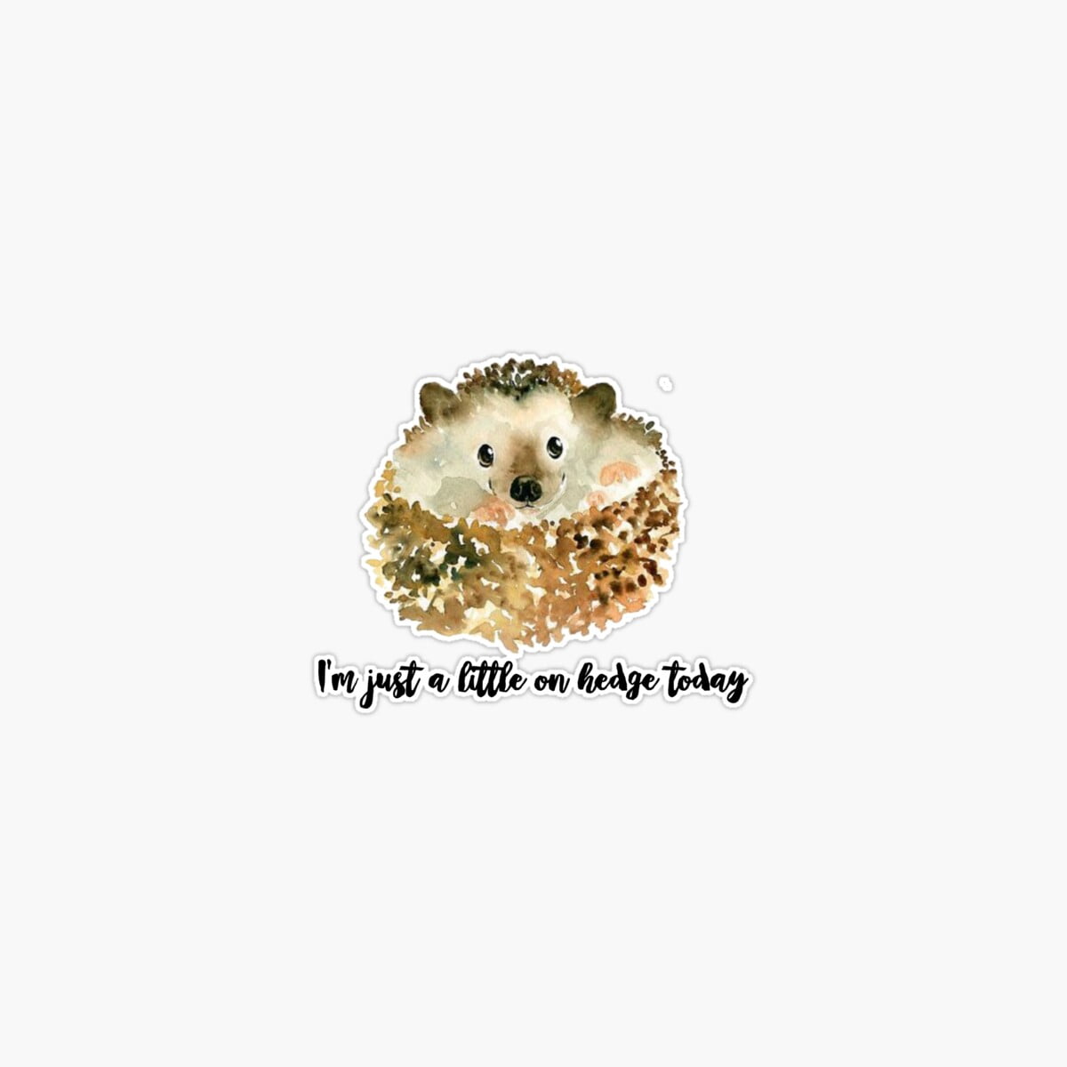 Onim Hedgehog Puns On Edge Today Sticker, Phone Decal Water Bottle ...
