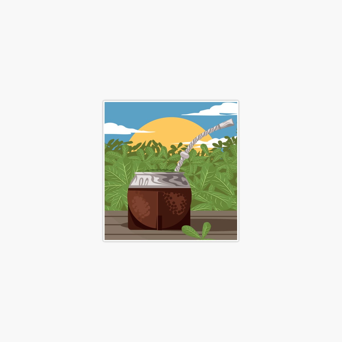 Onim hot beverage argentinian yerba mate Sticker - Walmart.com