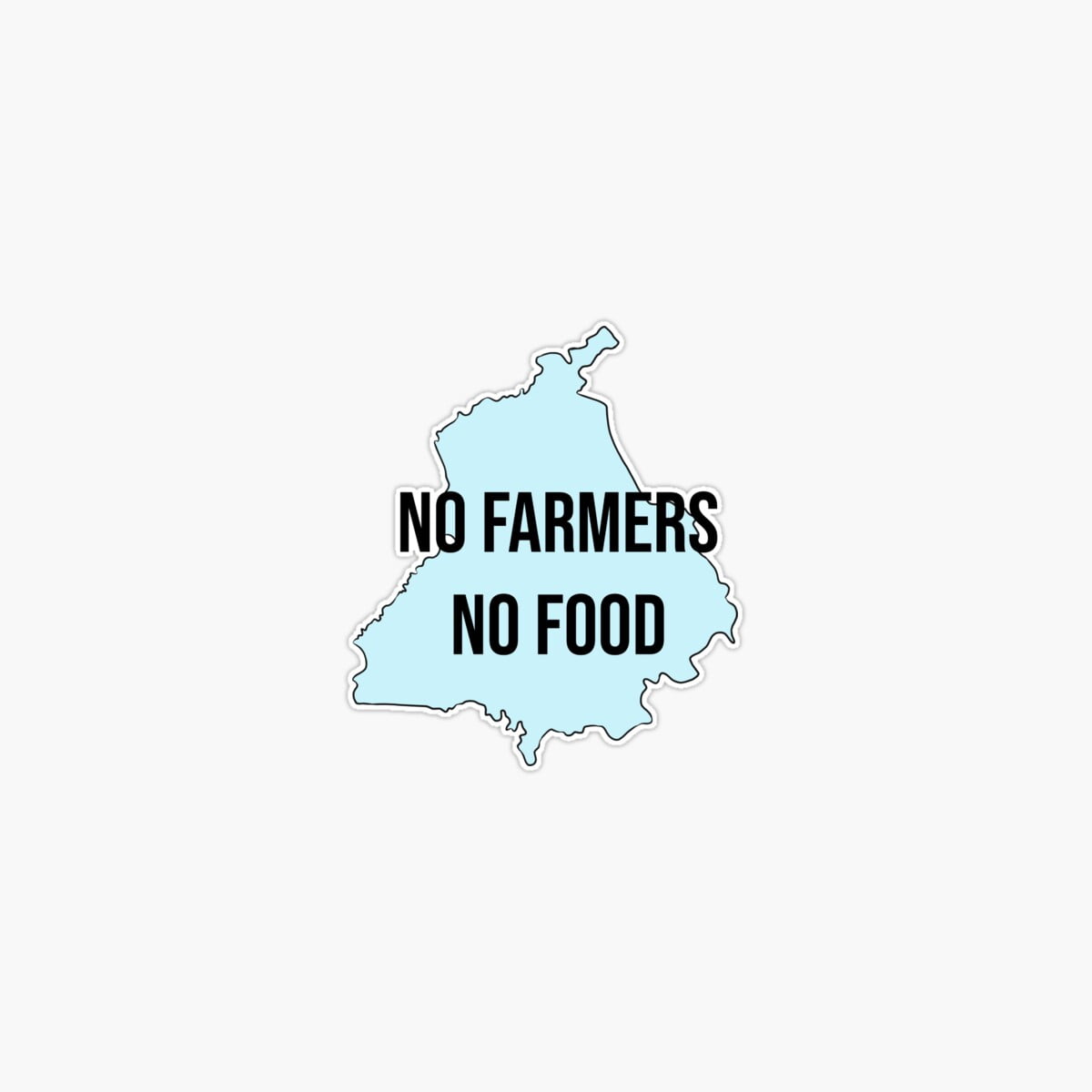 Onim no farmers no food Sticker - Walmart.com