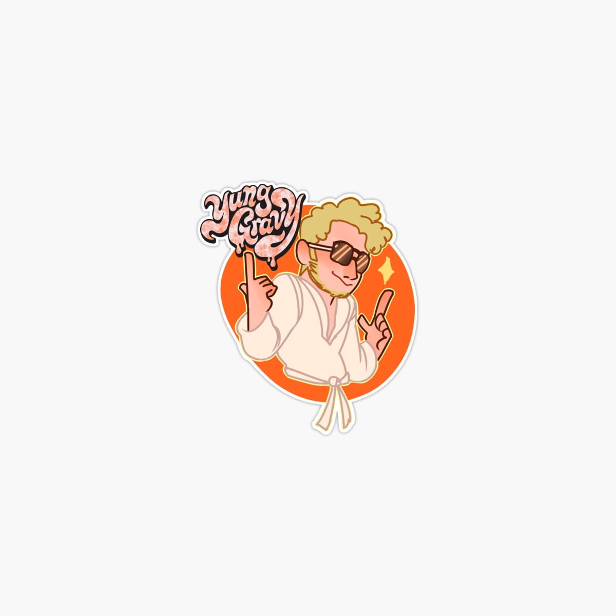 Onim pop culture rapper Sticker - Walmart.com