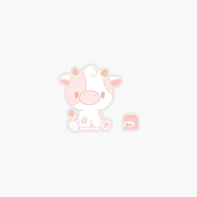Onim strawberry cow Sticker - Walmart.com