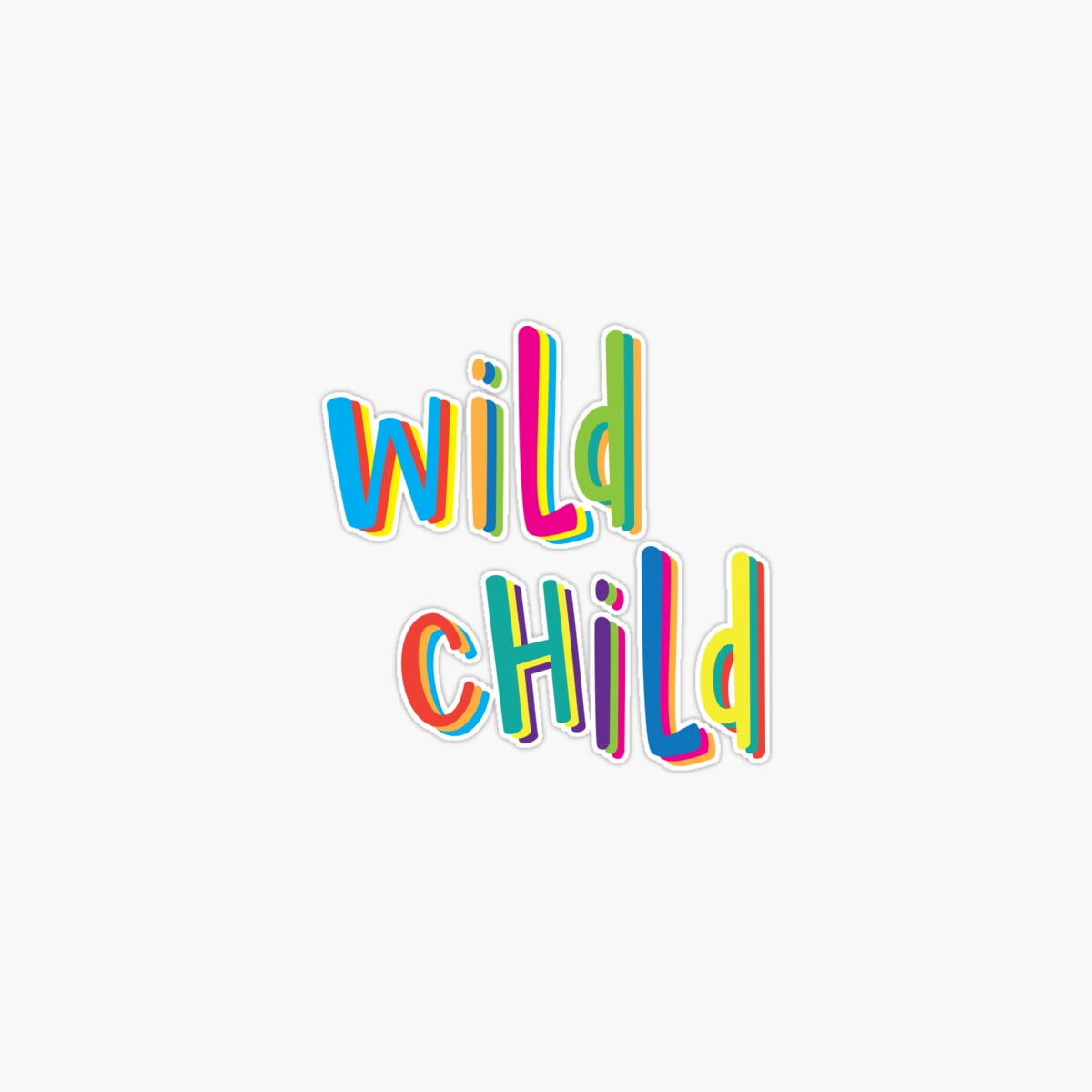Onim wild child Sticker - Walmart.com
