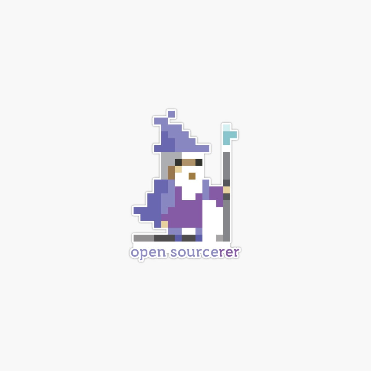 Onim8-Bit Open Source Sorcerer - Programming Sticker, Phone Decal Water ...