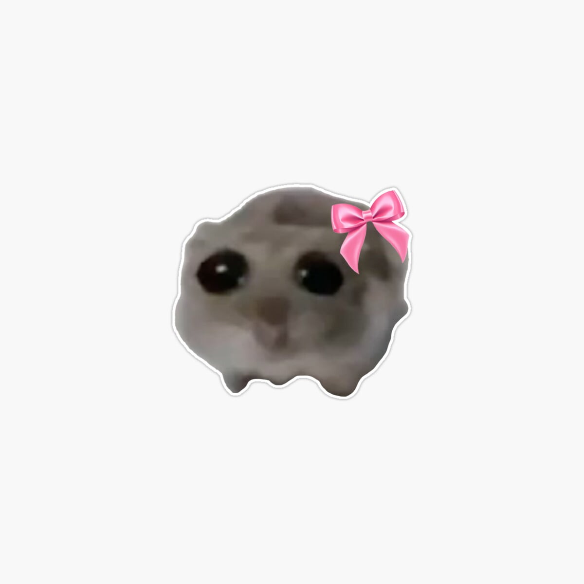 OnimCoquette Sad Hamster Sticker, Phone Decal Water Bottle Stickers Car ...