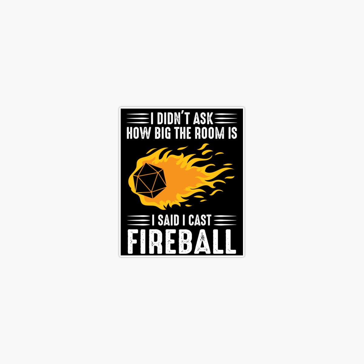 OnimI Cast Fireball Wizard Sorcerer Dm Gift Ttrpg Sticker, Phone Decal ...