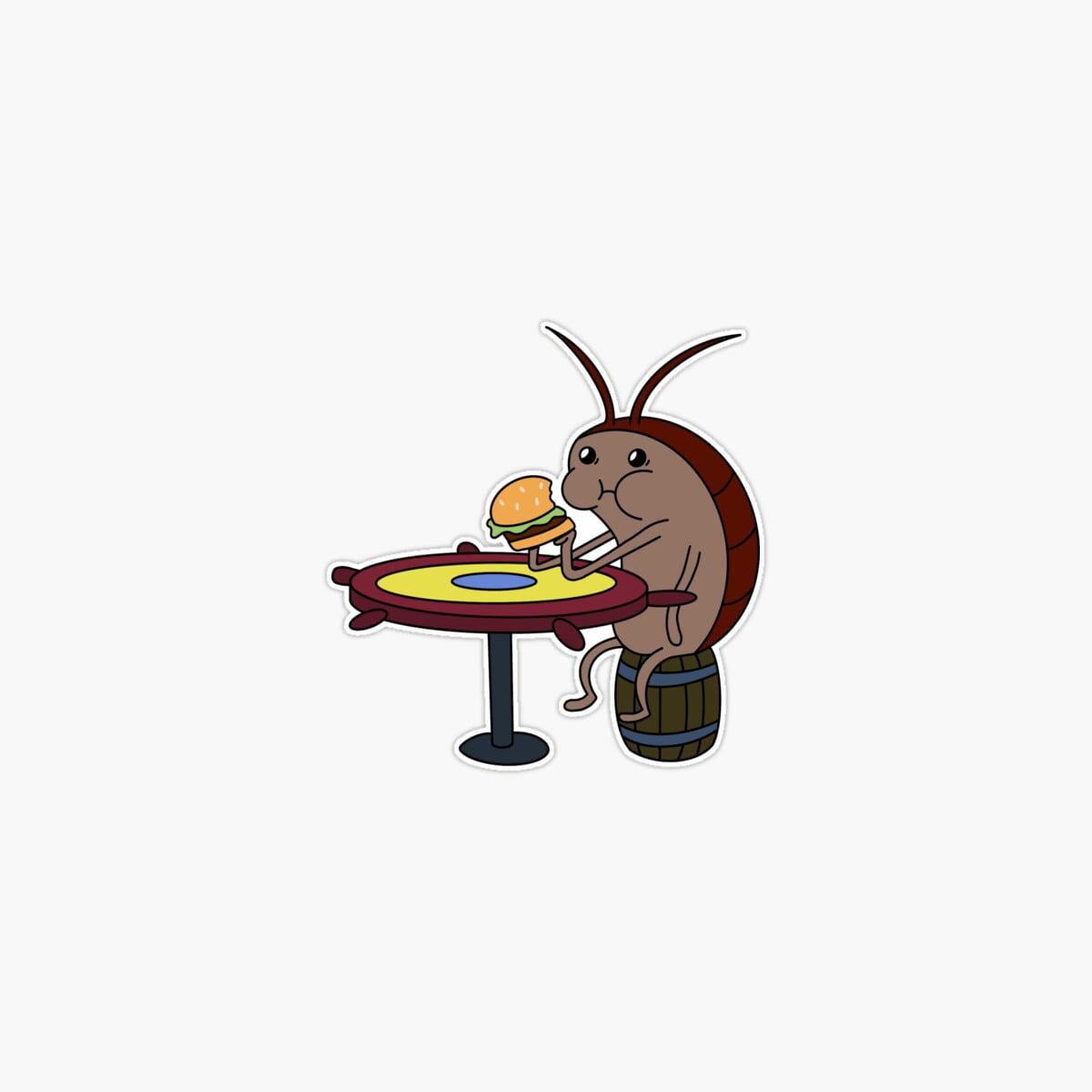 OnimSpongebob Cockroach Sticker Sticker, Phone Decal Water Bottle ...