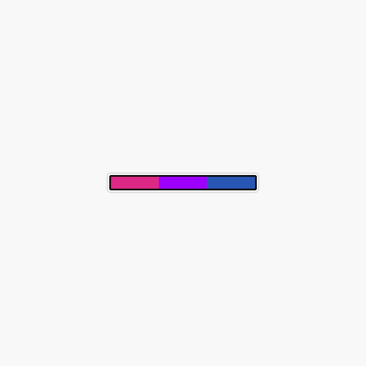 OnimSubtle Bisexual Pride Flag Strip Sticker, Phone Decal Water Bottle ...