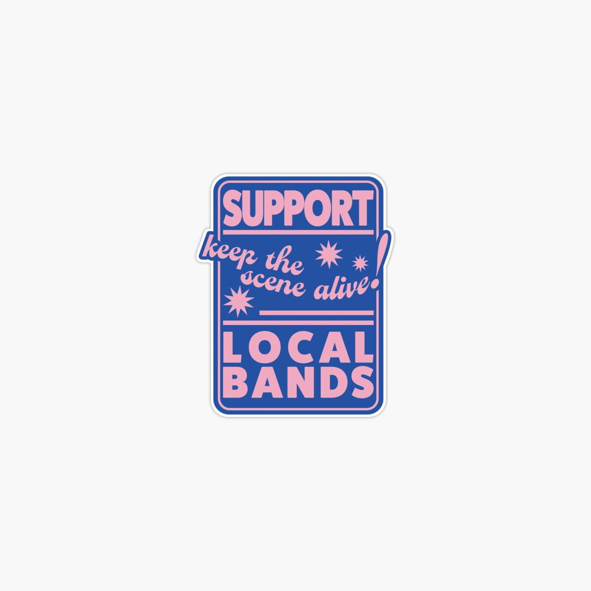OnimSupport Local Bands Sticker, Phone Decal Water Bottle Stickers Car ...