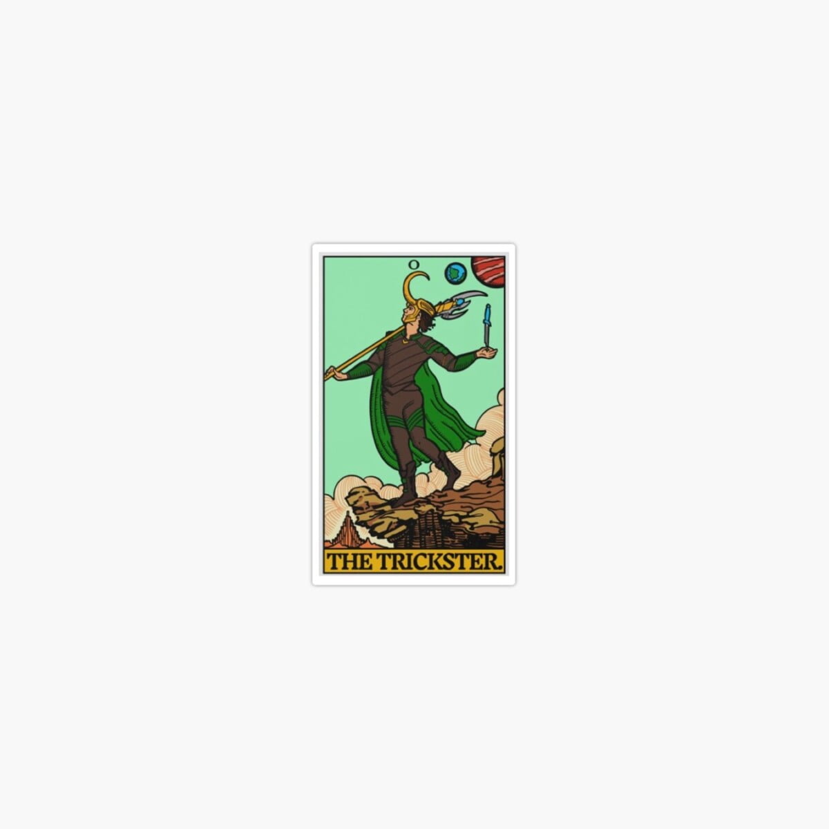 OnimThe Trickster, Loki Sticker, Phone Decal Water Bottle Stickers Car ...