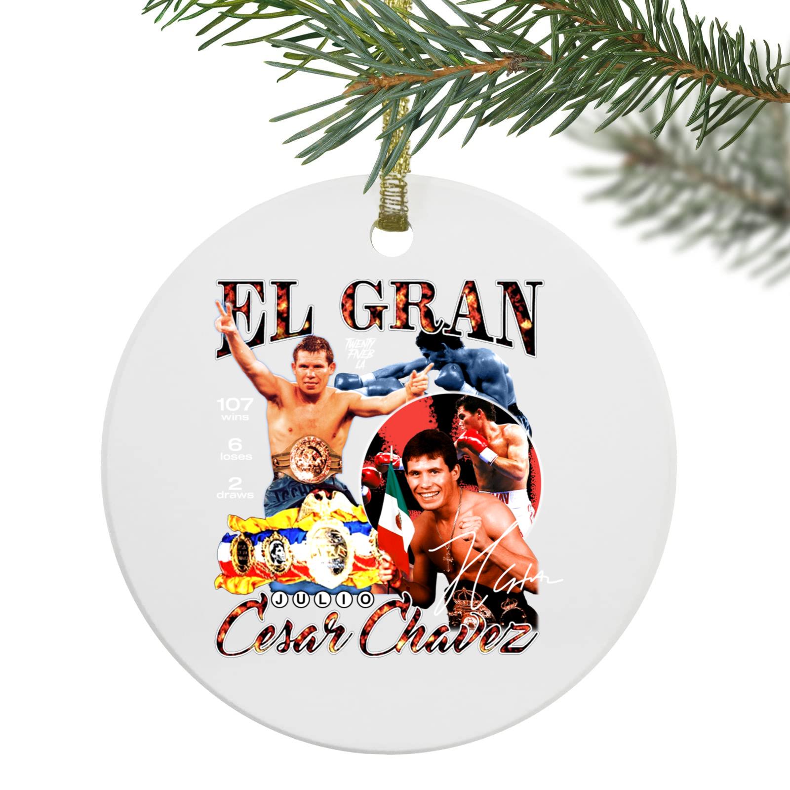 Onimhouse Ornament Hot Julio Cesar Chavez Gift For Fan Black S3117, Ornament Christmas Gift, 2D ...