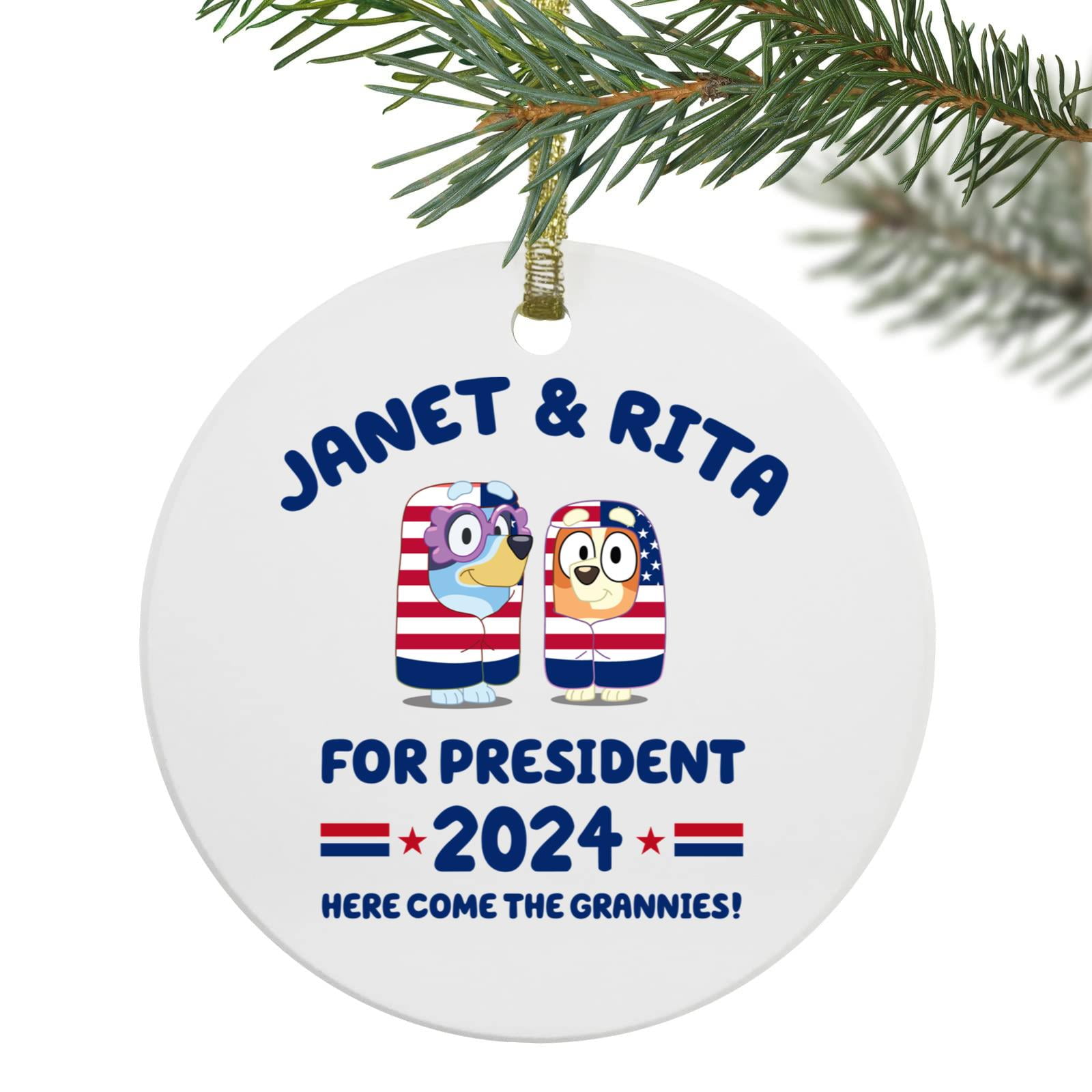 Onimhouse Ornament Janet And Rita For President 2024 Election Bluey ...
