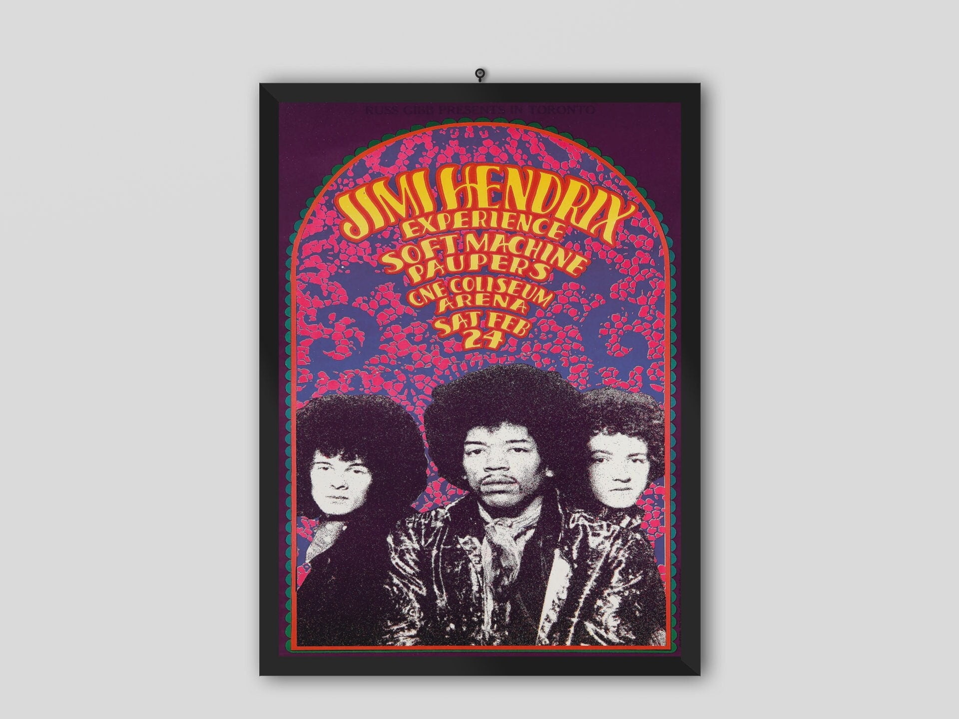 Onimhouse Poster Jimi Hendrix 1968 Toronto Concert Poster. Rare Poster ...