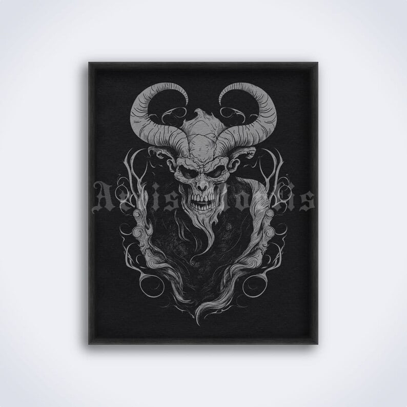 Onimhouse Poster Jinn, Iblis, Shaitan, Demon, Devil, Macabre Dark Art ...