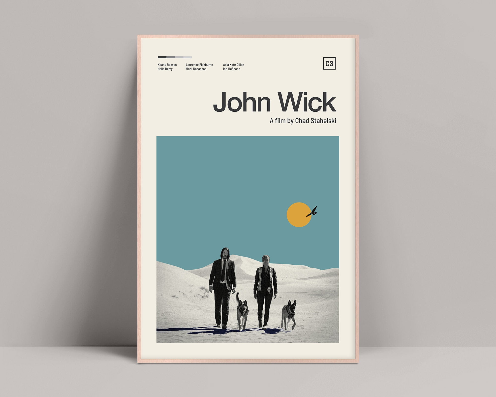 Onimhouse Poster John Wick - Minimalist Poster, Parabellum, Keanu ...