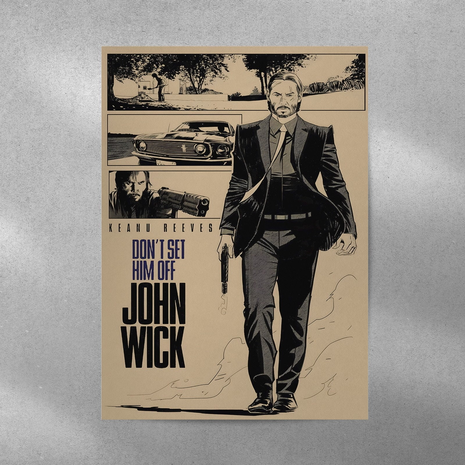 Onimhouse Poster John Wick / Movie Poster / Aesthetic Poster / Retro ...