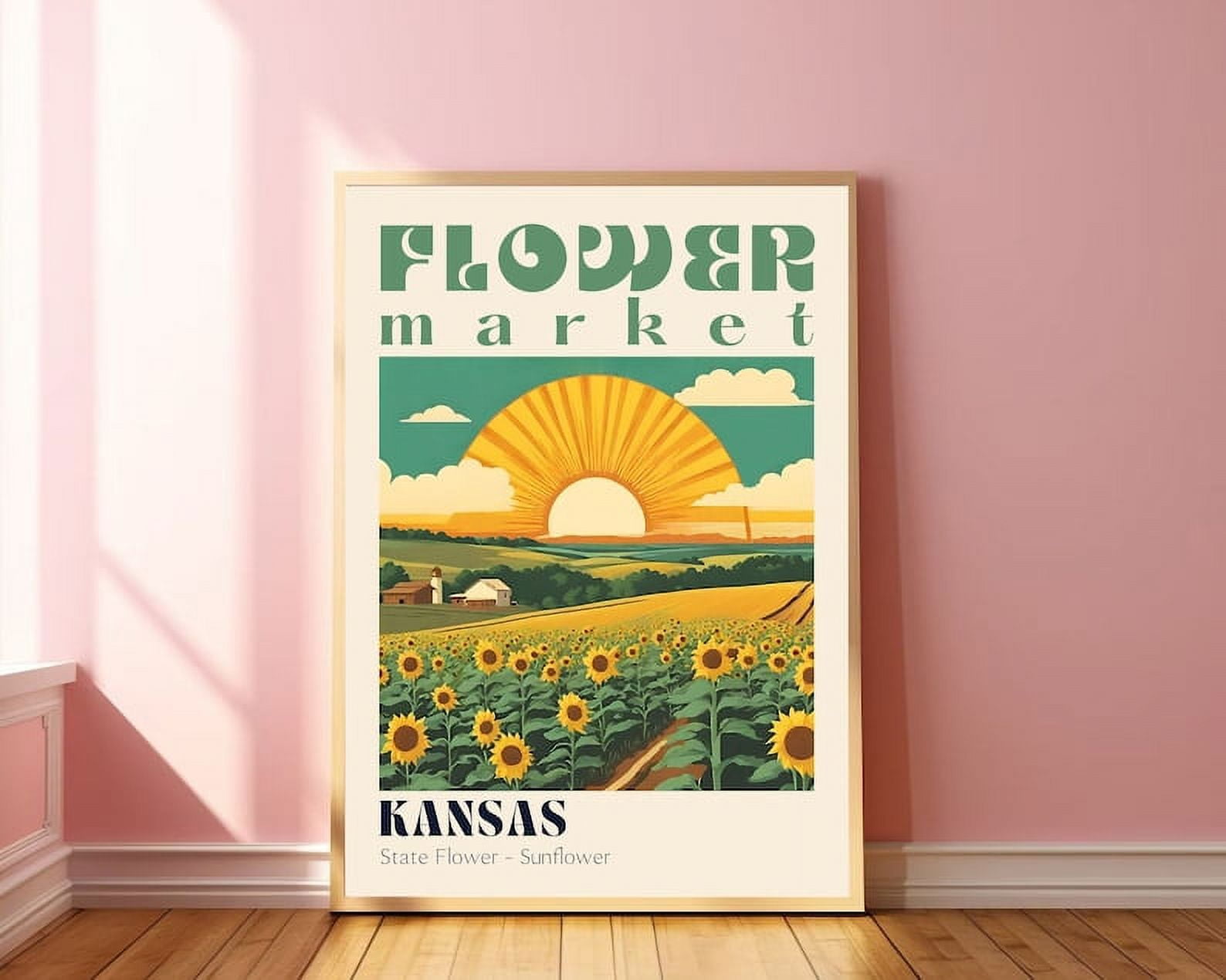 Onimhouse Poster Kansas State Flower Market Poster, Matisse ...