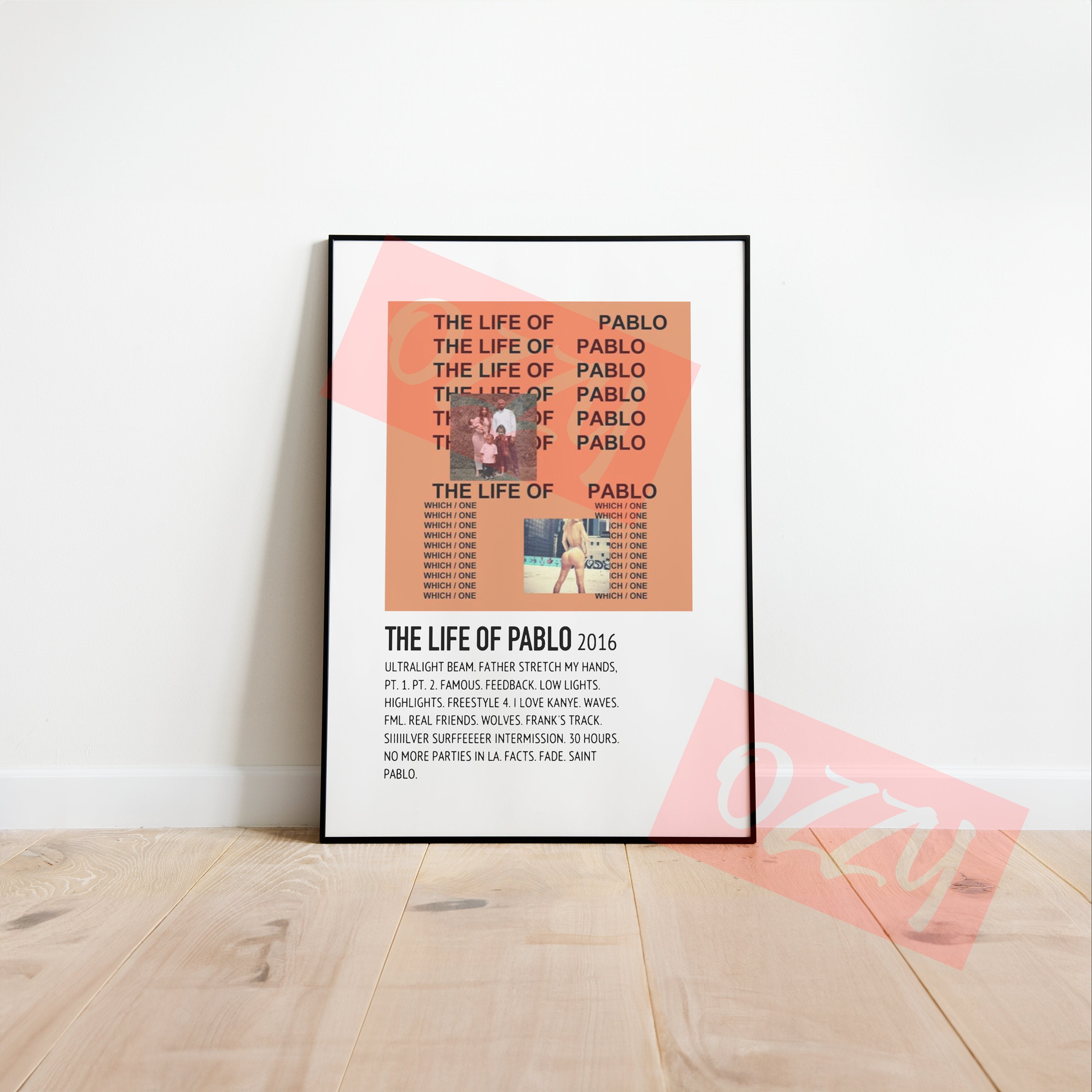 Onimhouse Poster Kanye West The Life Of Pablo Album Poster -UNFRAMED ...