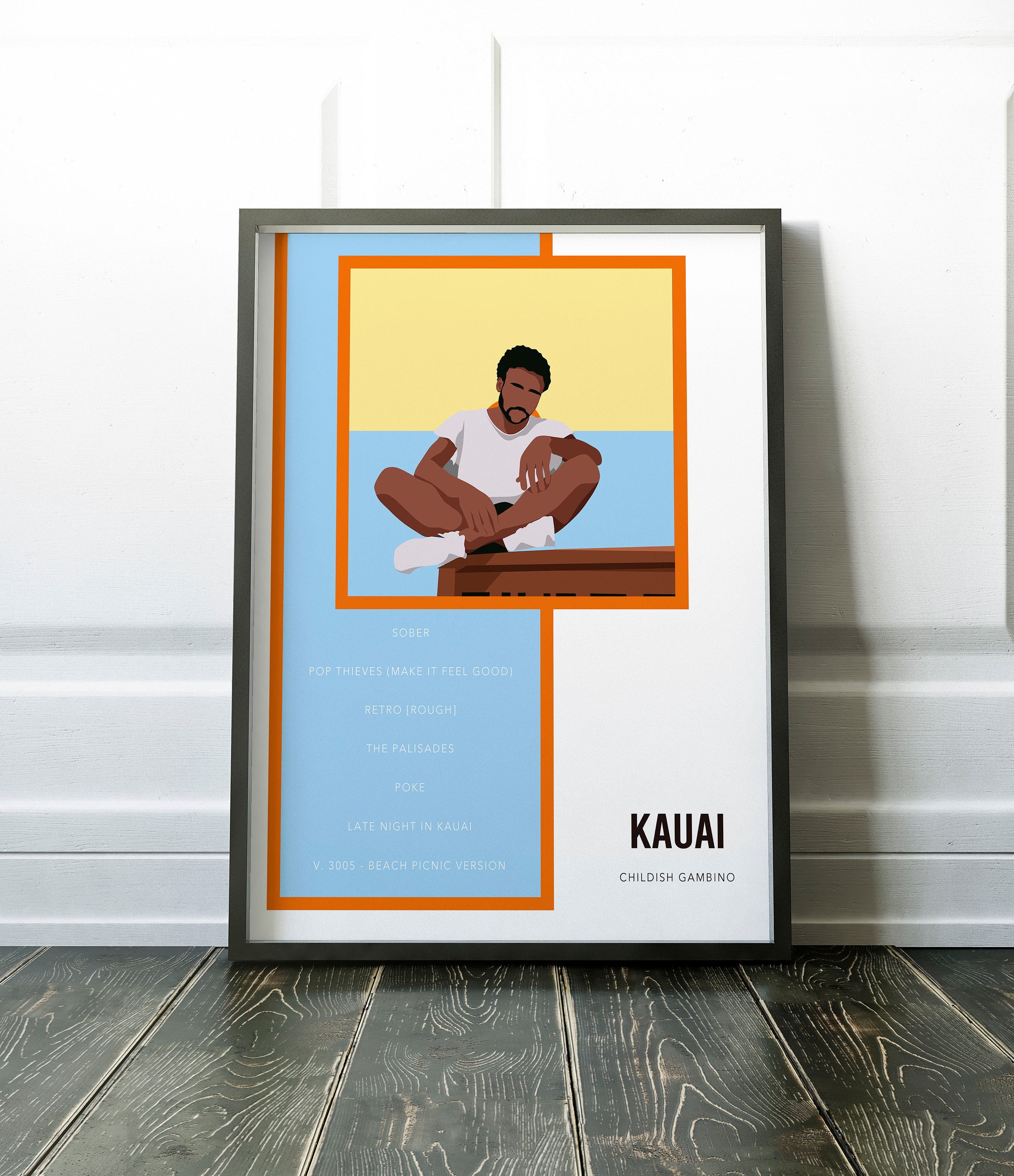 Onimhouse Poster Kauai Tracklist Poster - Childish Gambino Album Cover ...