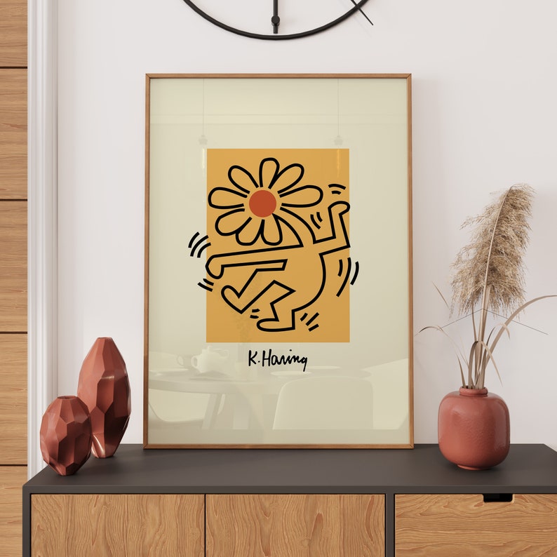 Onimhouse Poster Keith Haring Print: Retro Poster, Keith Haring Poster ...