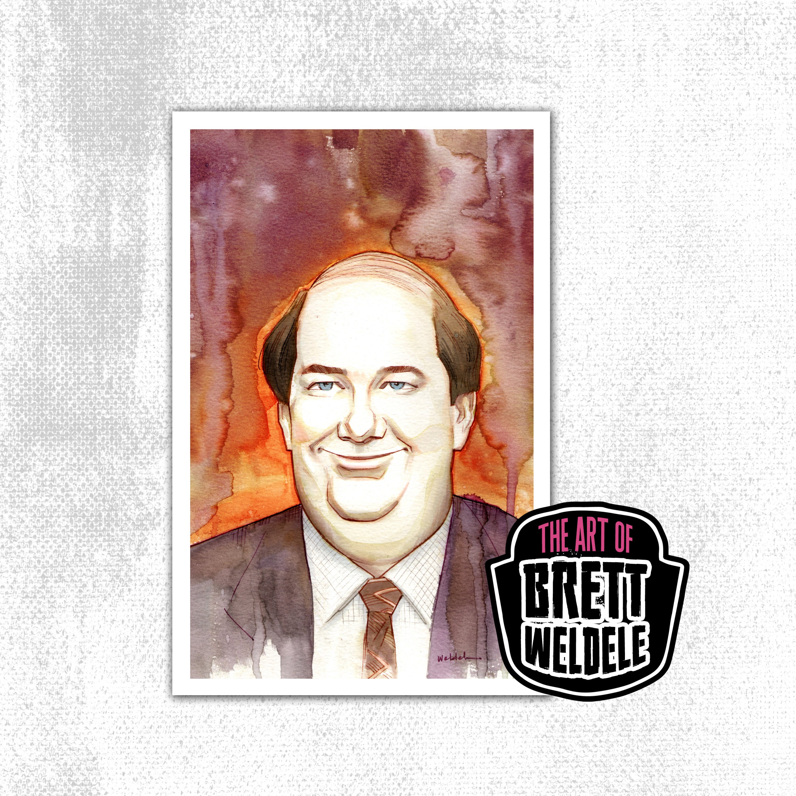 Onimhouse Poster Kevin - Watercolor Art Print - Pop Culture Painting ...