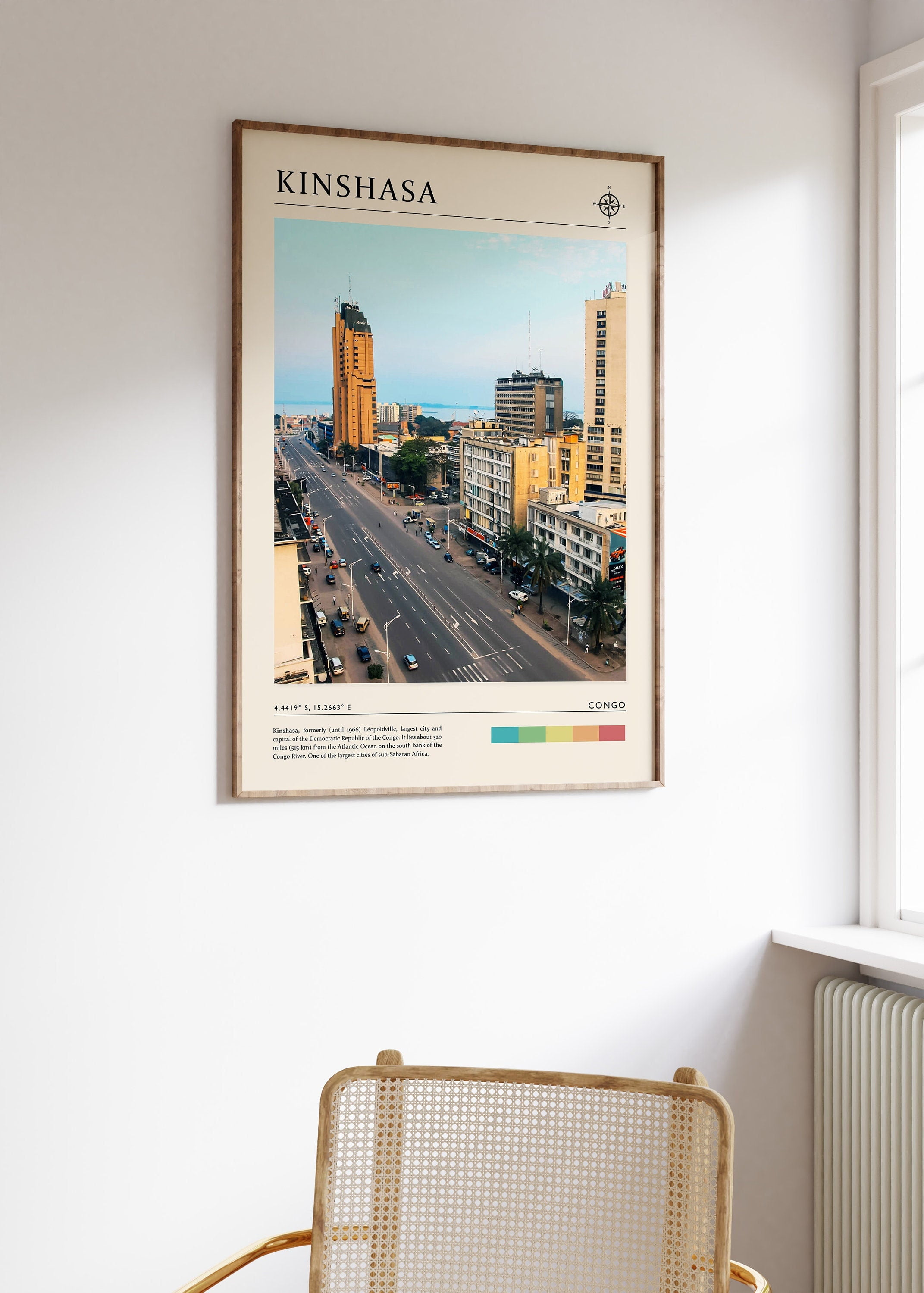 Onimhouse Poster Kinshasa Travel Print, Kinshasa Drc Travel Poster ...