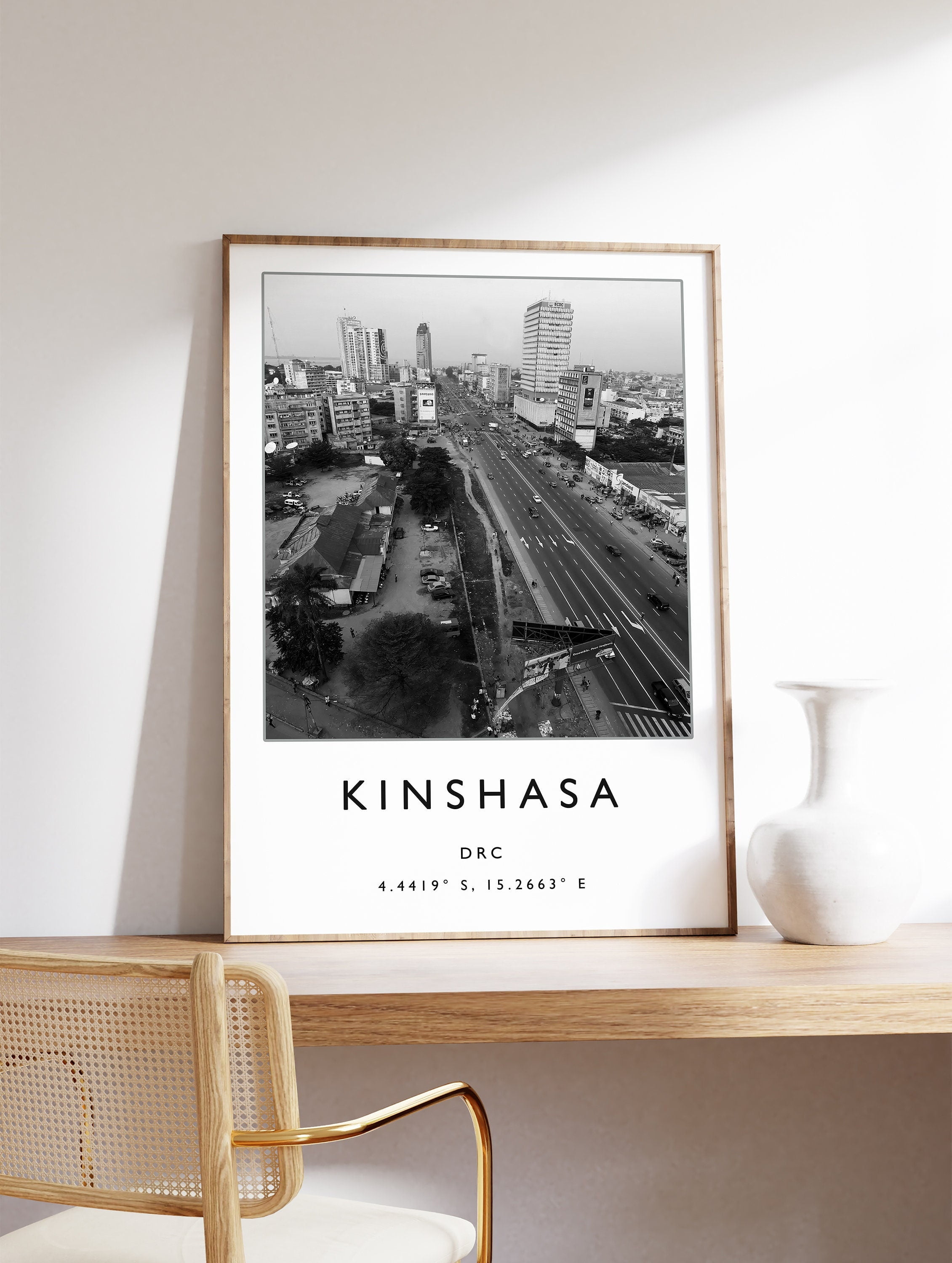 Onimhouse Poster Kinshasa Travel Print, Kinshasa Travel Poster, African ...