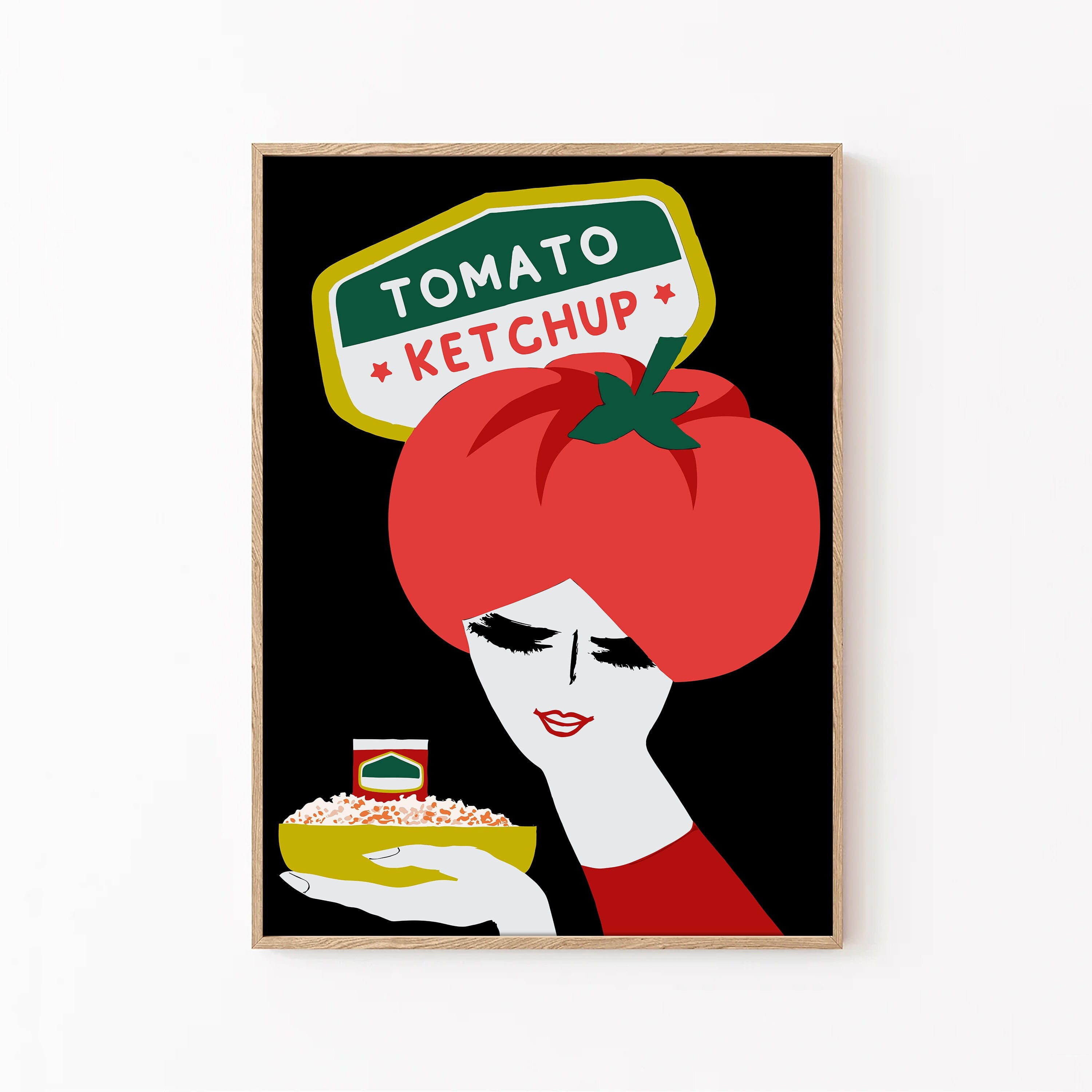 Onimhouse Poster Kitchen Wall Art, Retro Kitchen Poster, Vintage ...
