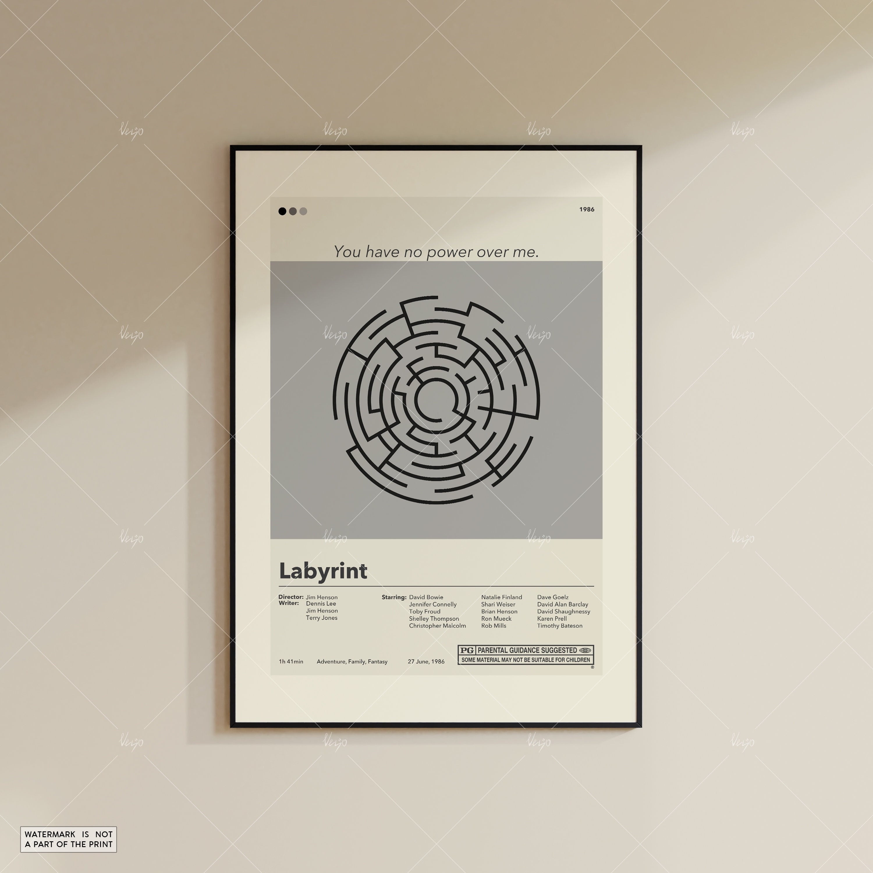 Onimhouse Poster Labyrinth Poster | Jim Henson | Minimalist Movie ...