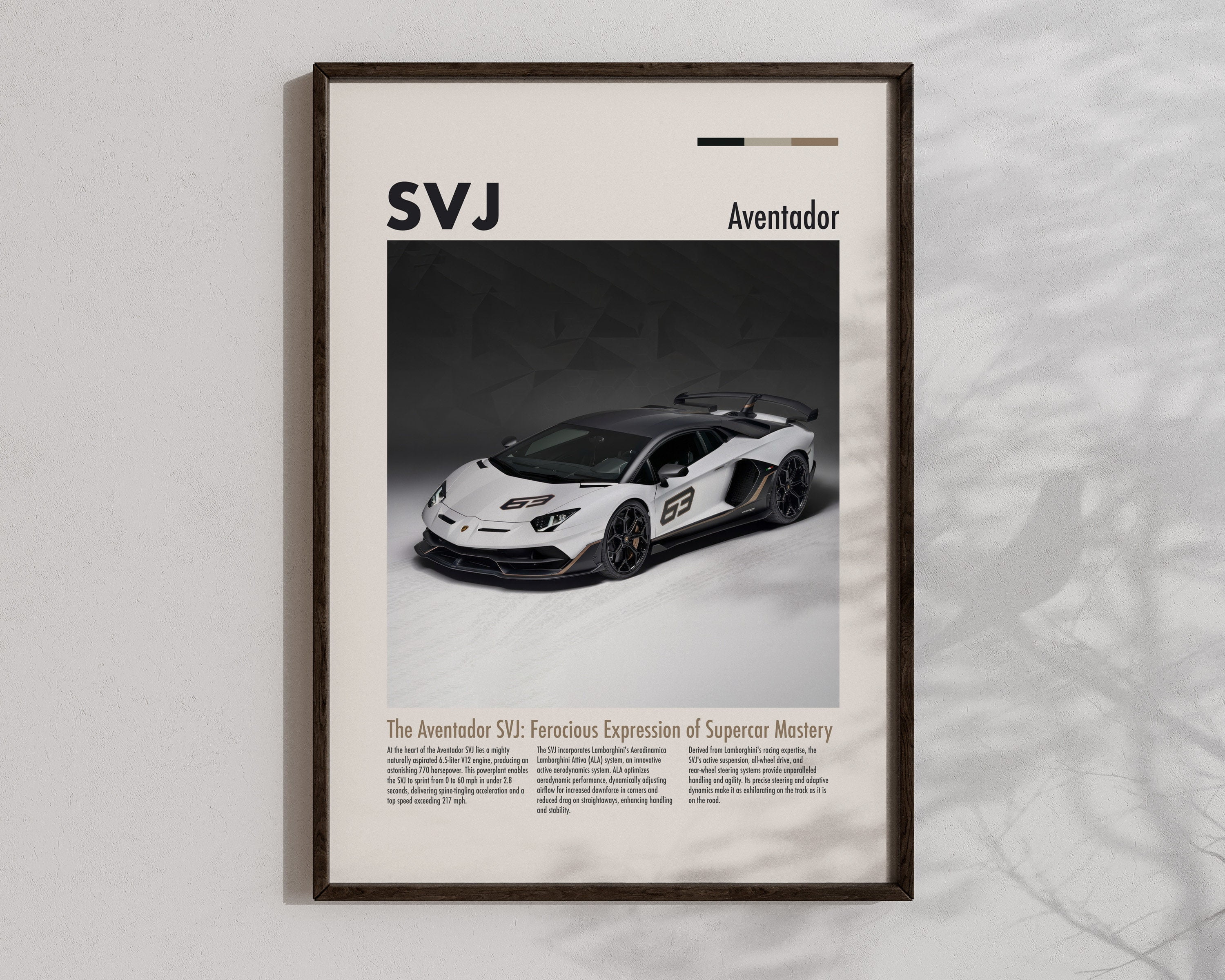 Onimhouse Poster Lamborghini Aventador Sto Poster Cool Super Car Wall ...