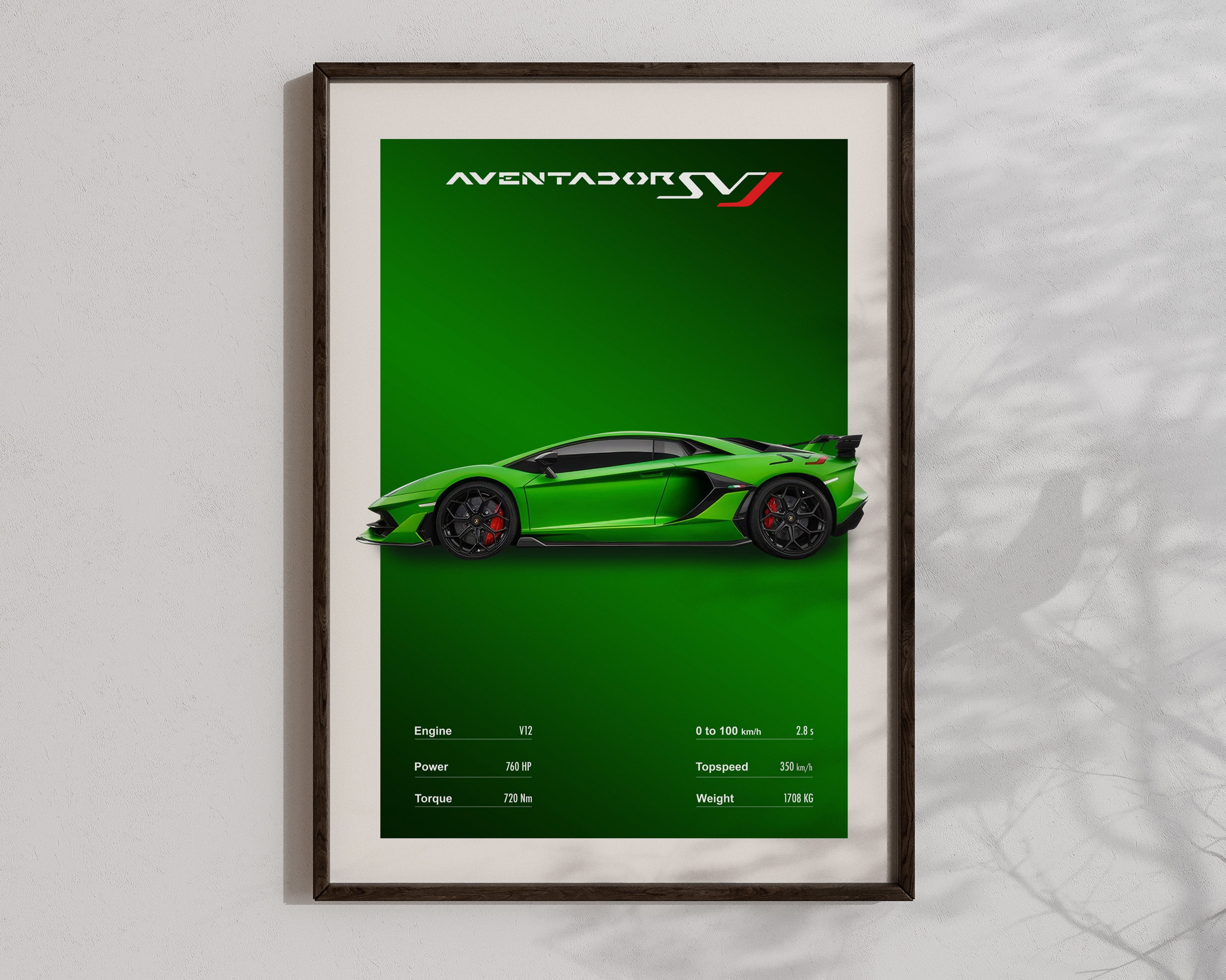Onimhouse Poster Lamborghini Aventador Svj Poster Automotive Home Decor ...