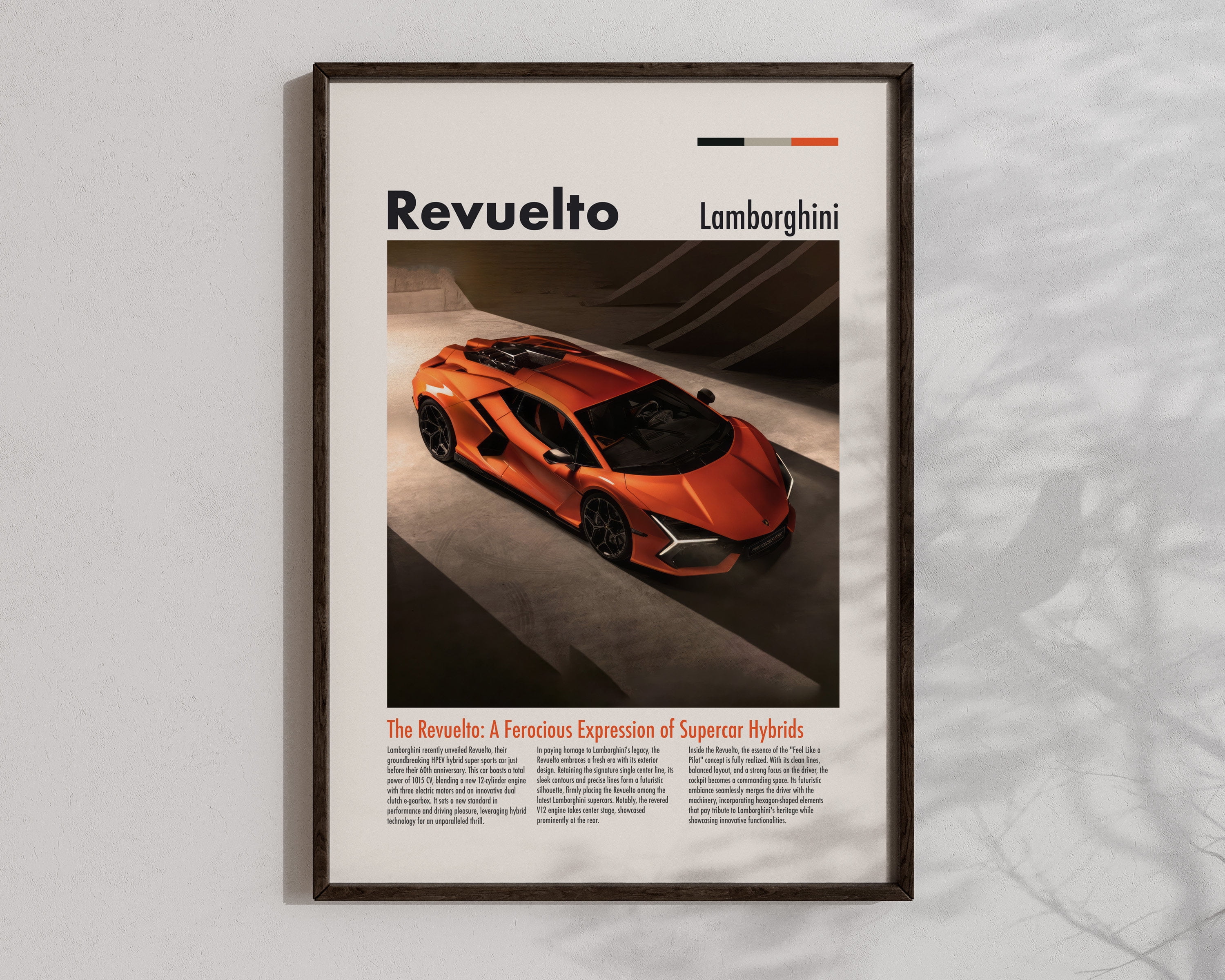 Onimhouse Poster Lamborghini Revuelto Poster Cool Super Car Wall Art ...