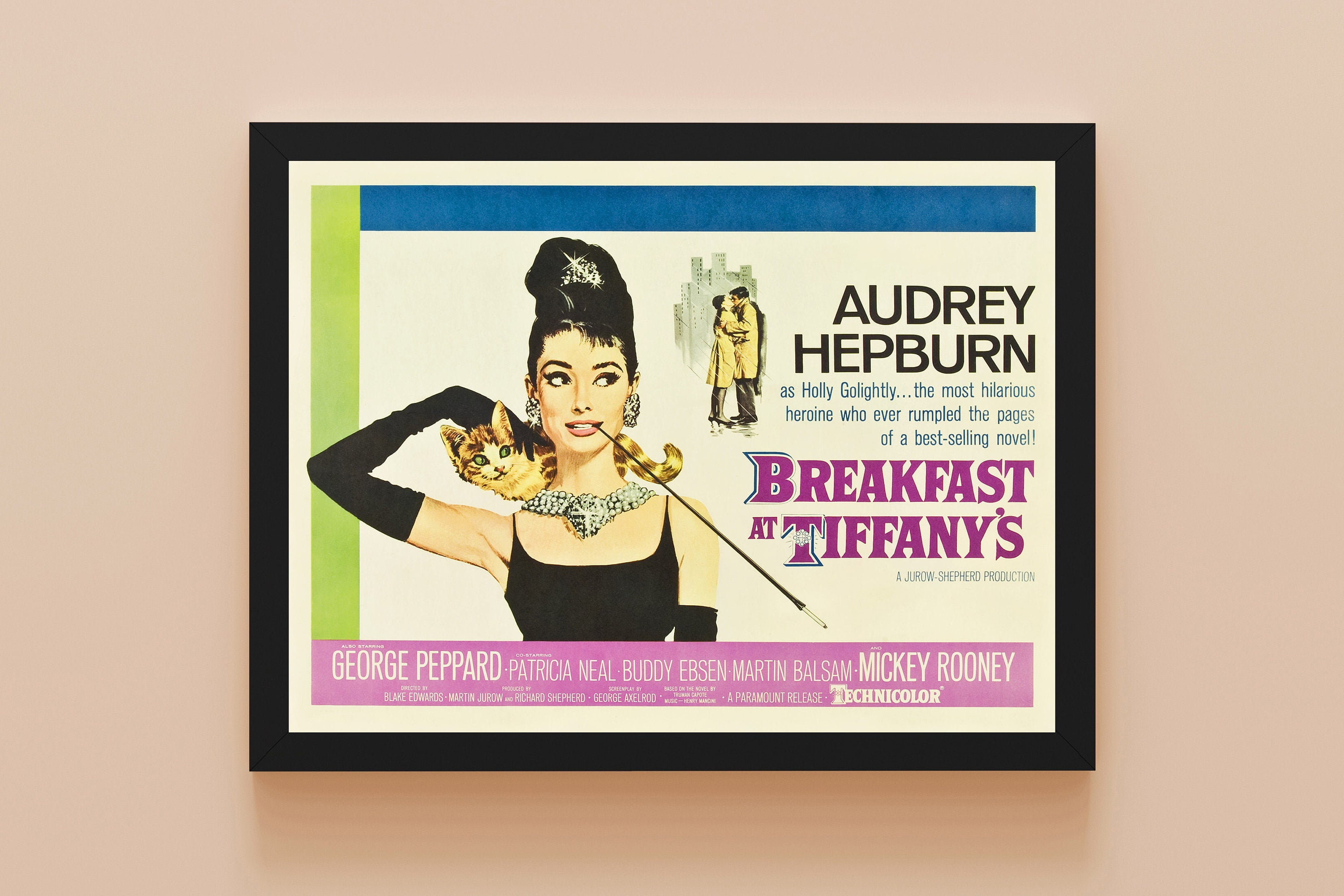 Onimhouse Poster Large Breakfast At Tiffany'S Audrey Hepburn Film ...