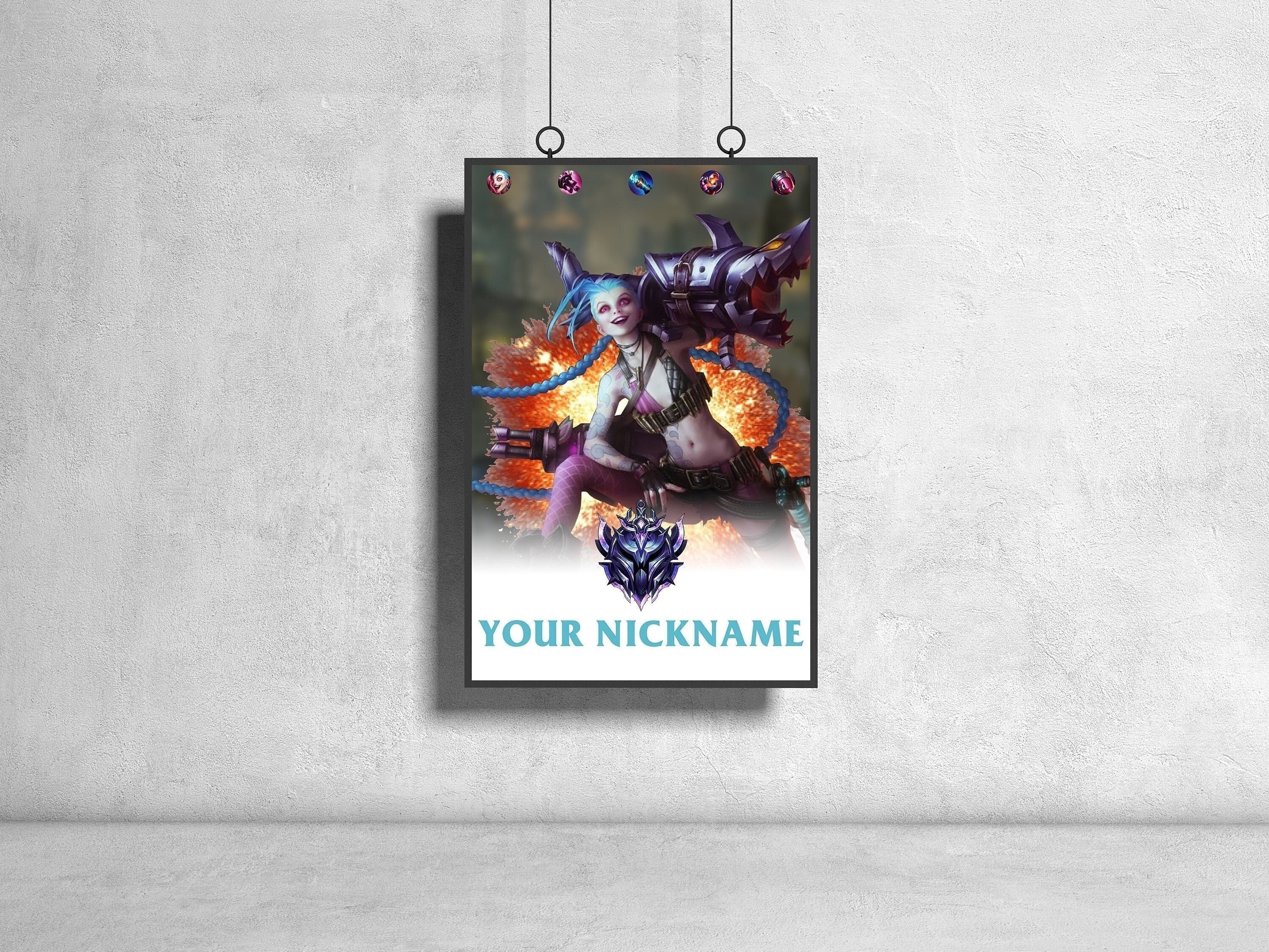 Onimhouse Poster League Of Legends - Jinx | Game Poster | Room Decor ...
