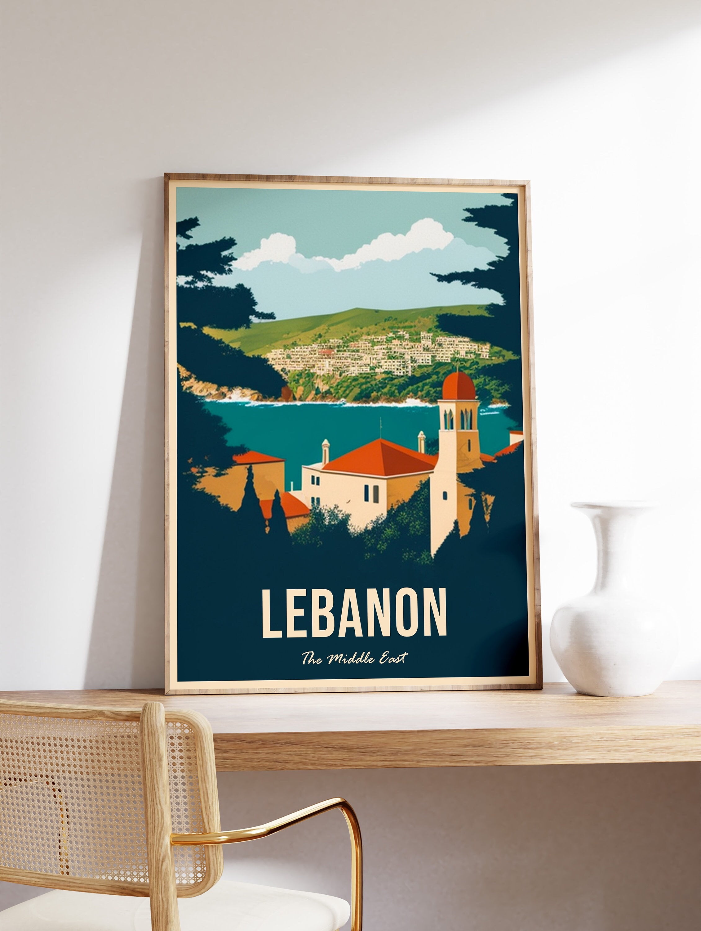 Onimhouse Poster Lebanon Travel Print, Lebanon Travel Poster, Middle East Travel Wall Art ...